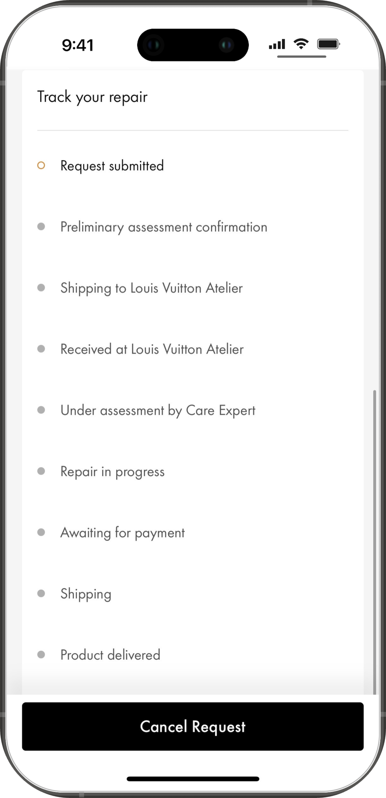 Online Repair Request | LOUIS VUITTON
