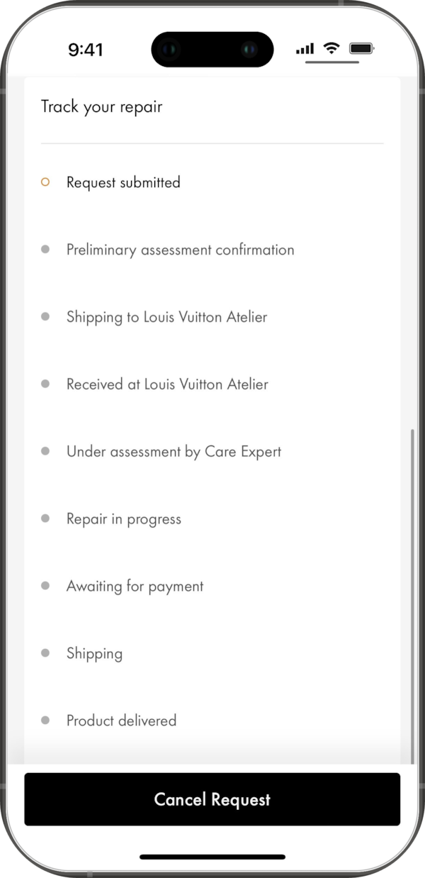 Online Repair Request | LOUIS VUITTON