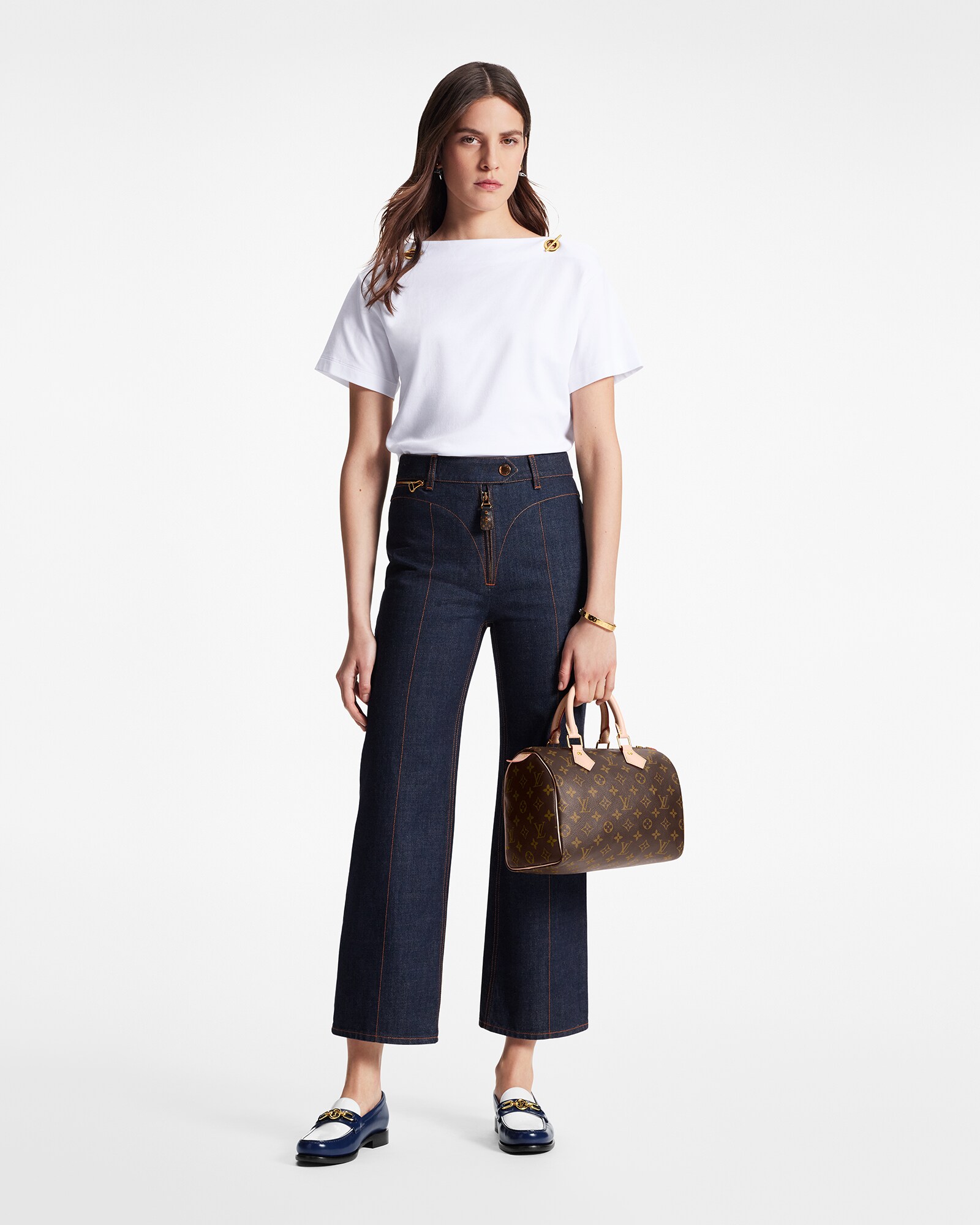 Indigo Blue Cropped Jeans - Women - Ready-to-Wear | LOUIS VUITTON