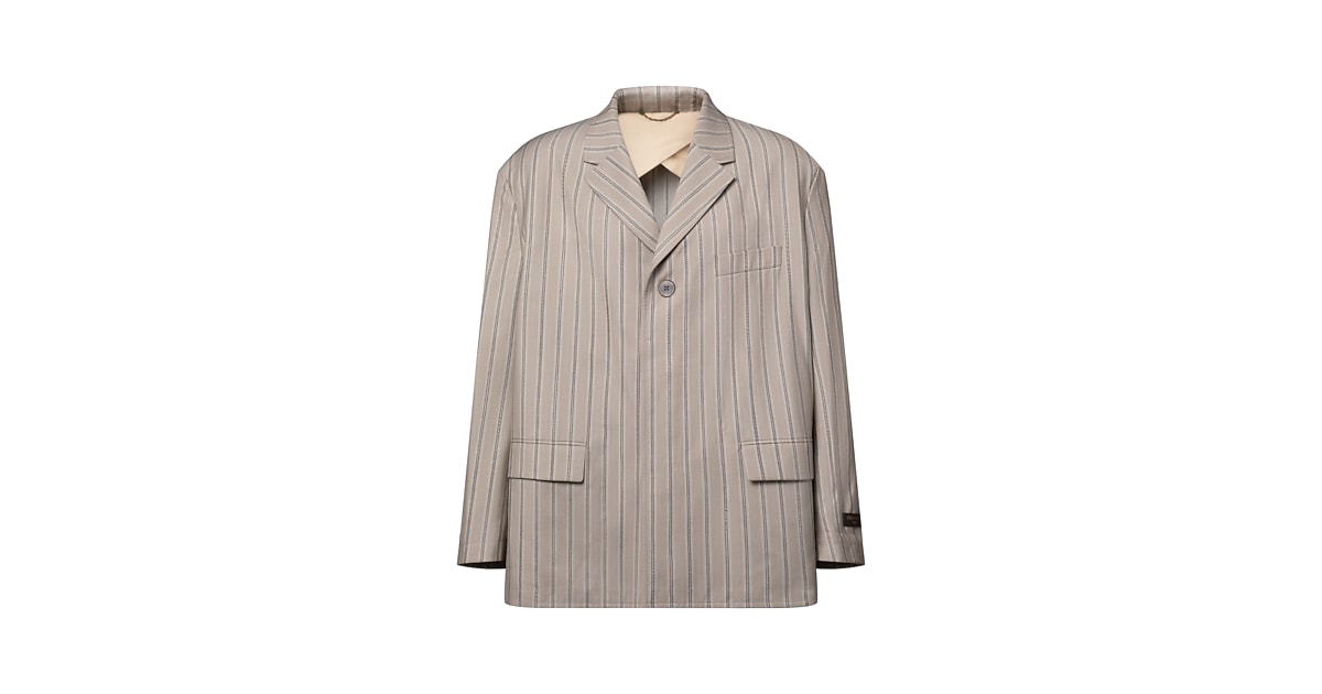 Striped Lightweight Wool Silk Jacket - Men - Ready-to-Wear | LOUIS ...