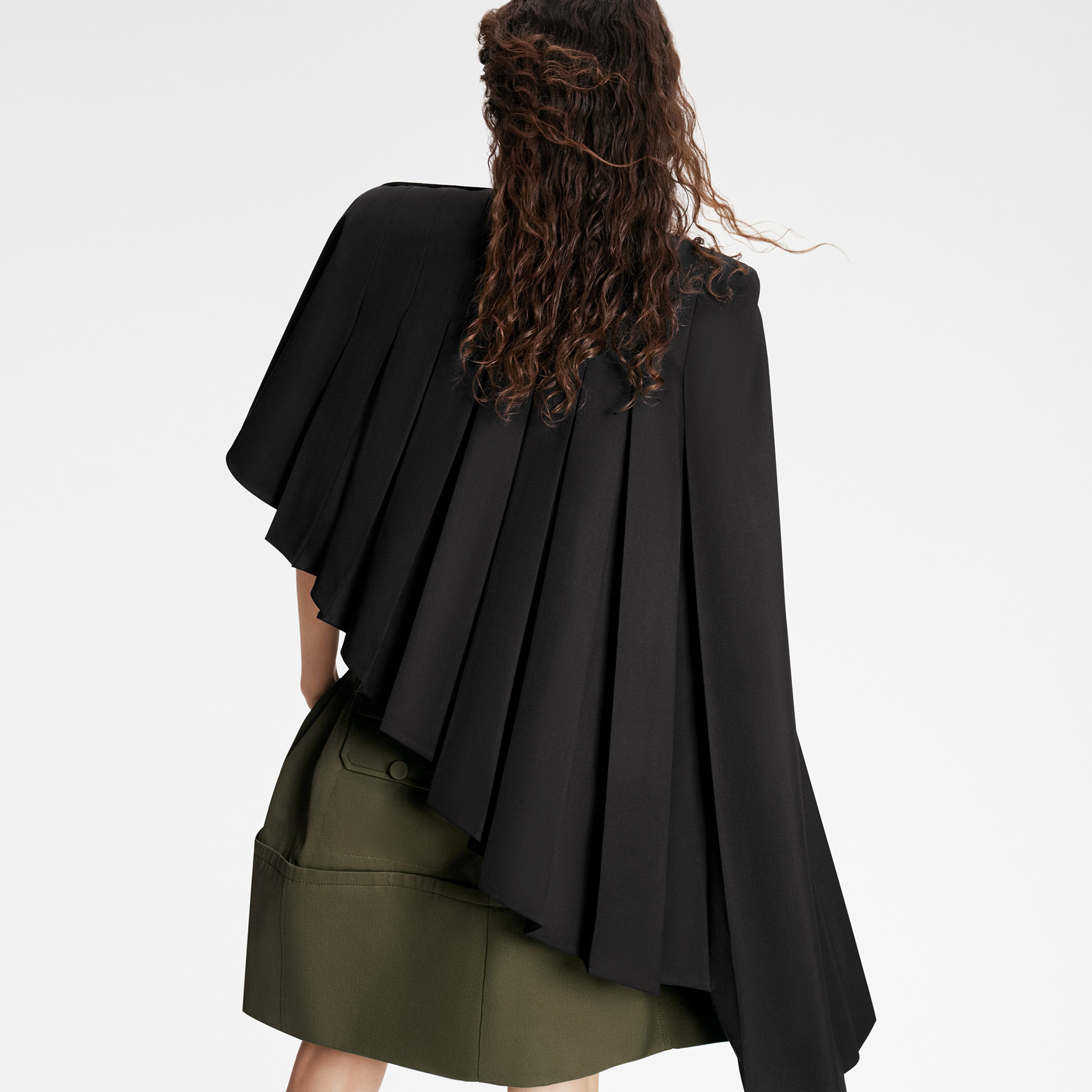 Asymmetrical Pleated Cape - Women - Ready-to-Wear | LOUIS VUITTON