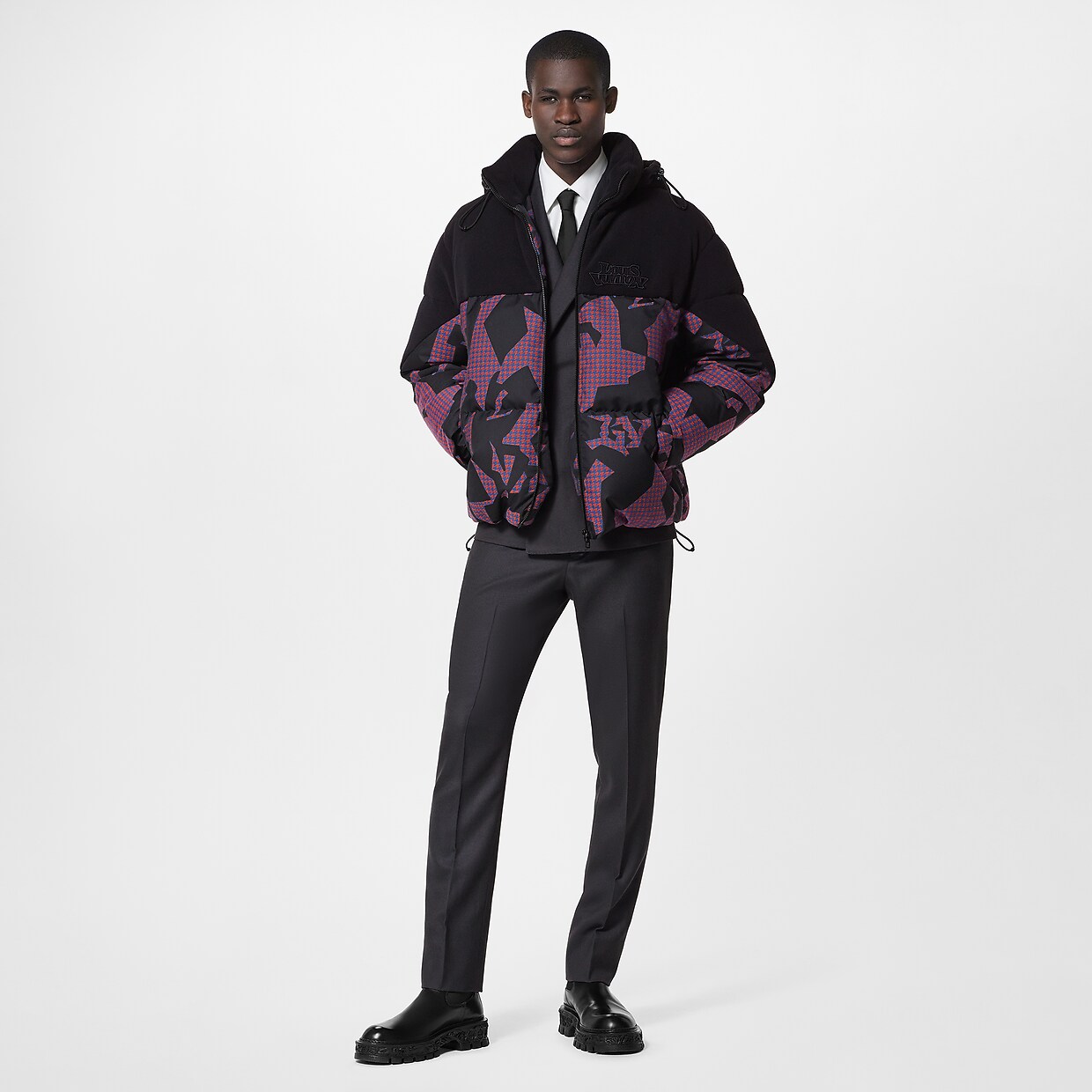 Bimaterial Hooded Down Jacket - Men - Ready-to-Wear | LOUIS VUITTON