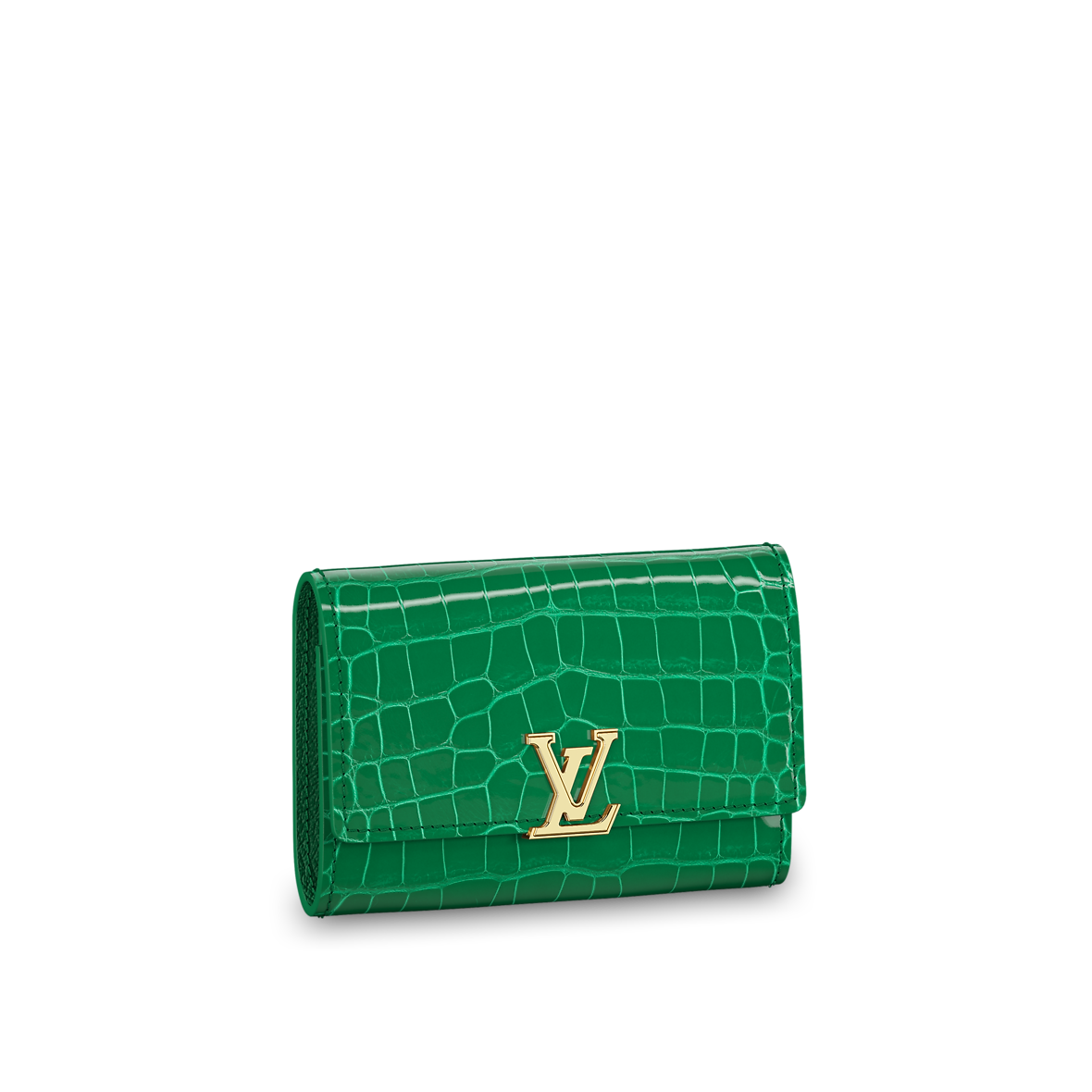 Capucines Compact Wallet Crocodilien Brillant - Women - Small Leather ...