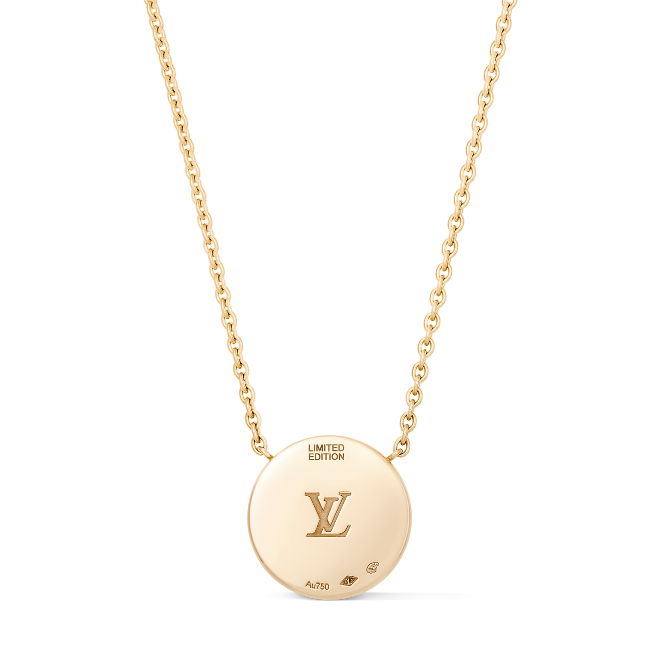 Color Bossom M Sun Pendant, Yellow Gold and White Mother-of-Pearl ...