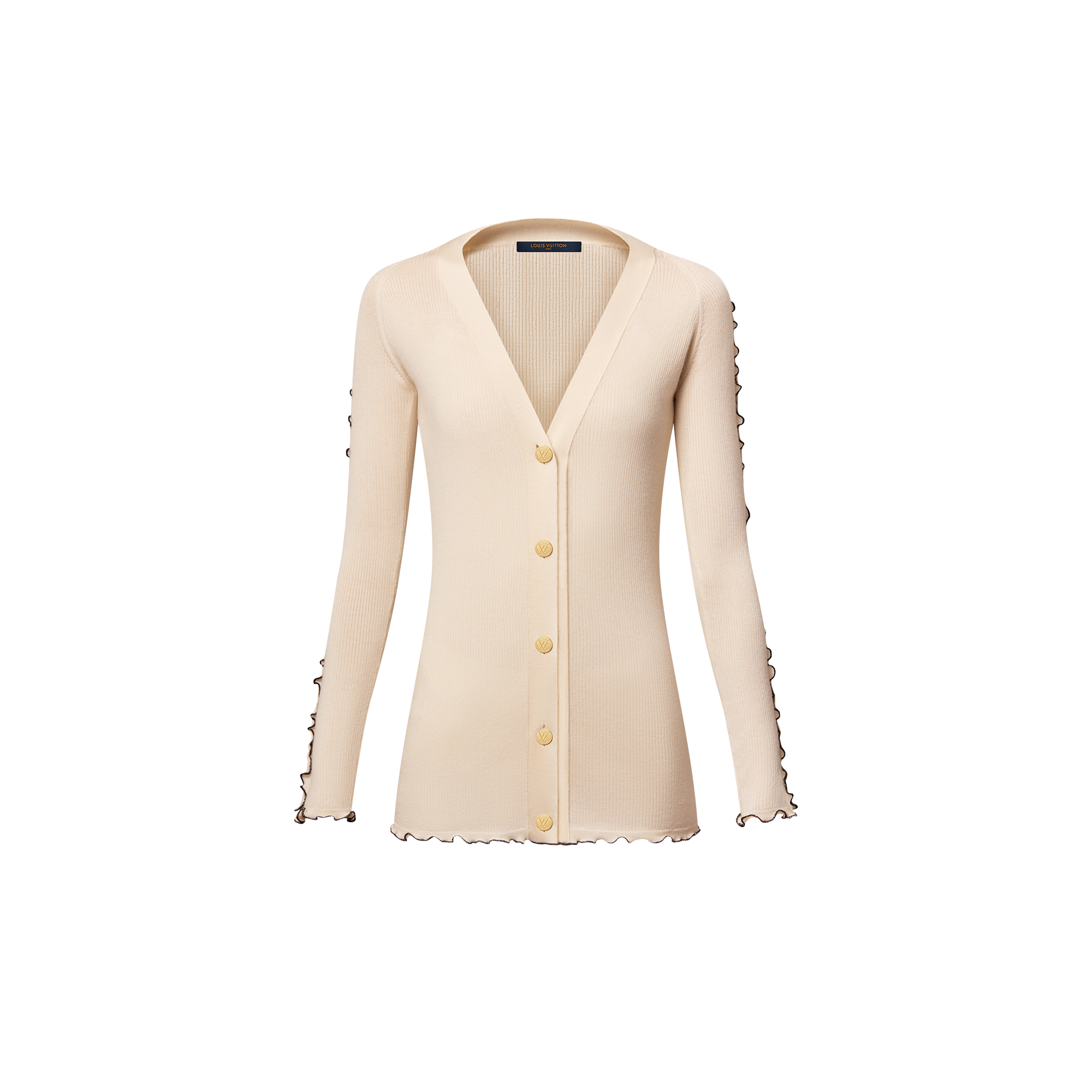 Contrastil Frill Cardigan - Women - Ready-to-Wear | LOUIS VUITTON