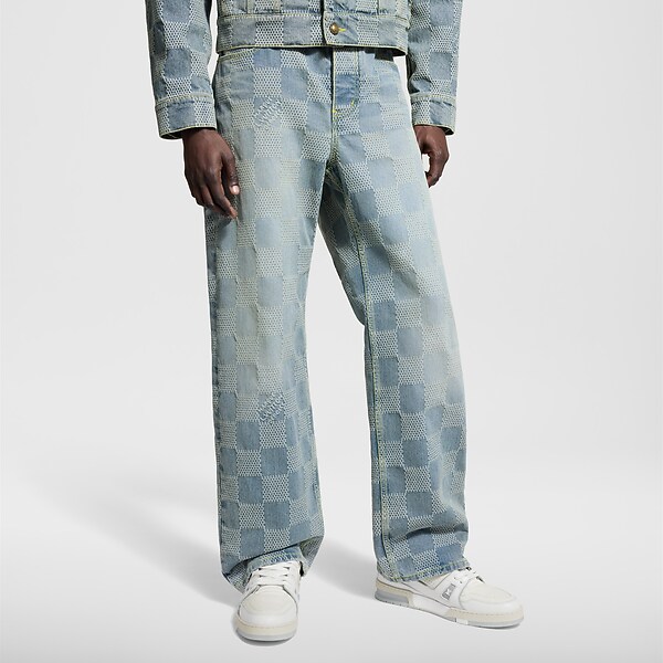 Damier Denim Skate Pants - Men - Ready-to-Wear | LOUIS VUITTON