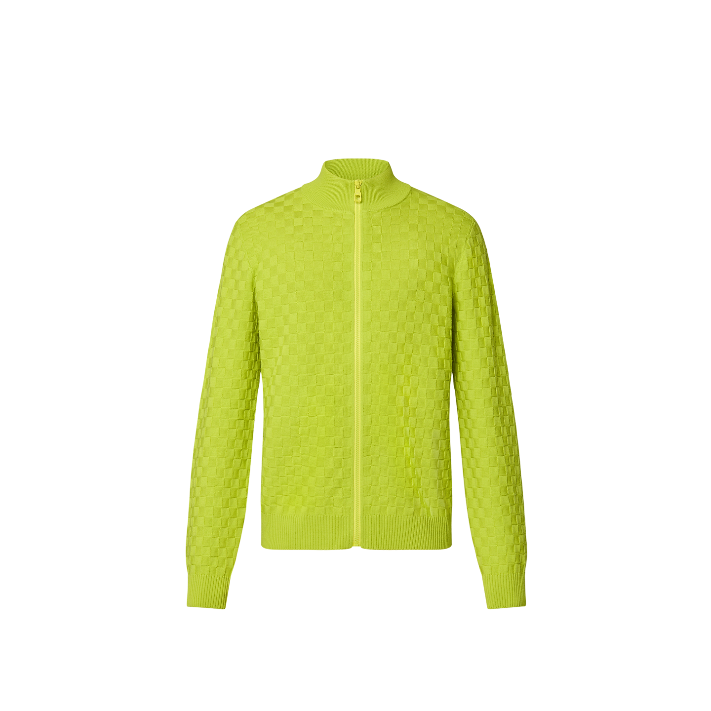 Damier Signature Zip-Through Cardigan - Men - Ready-to-Wear | LOUIS ...