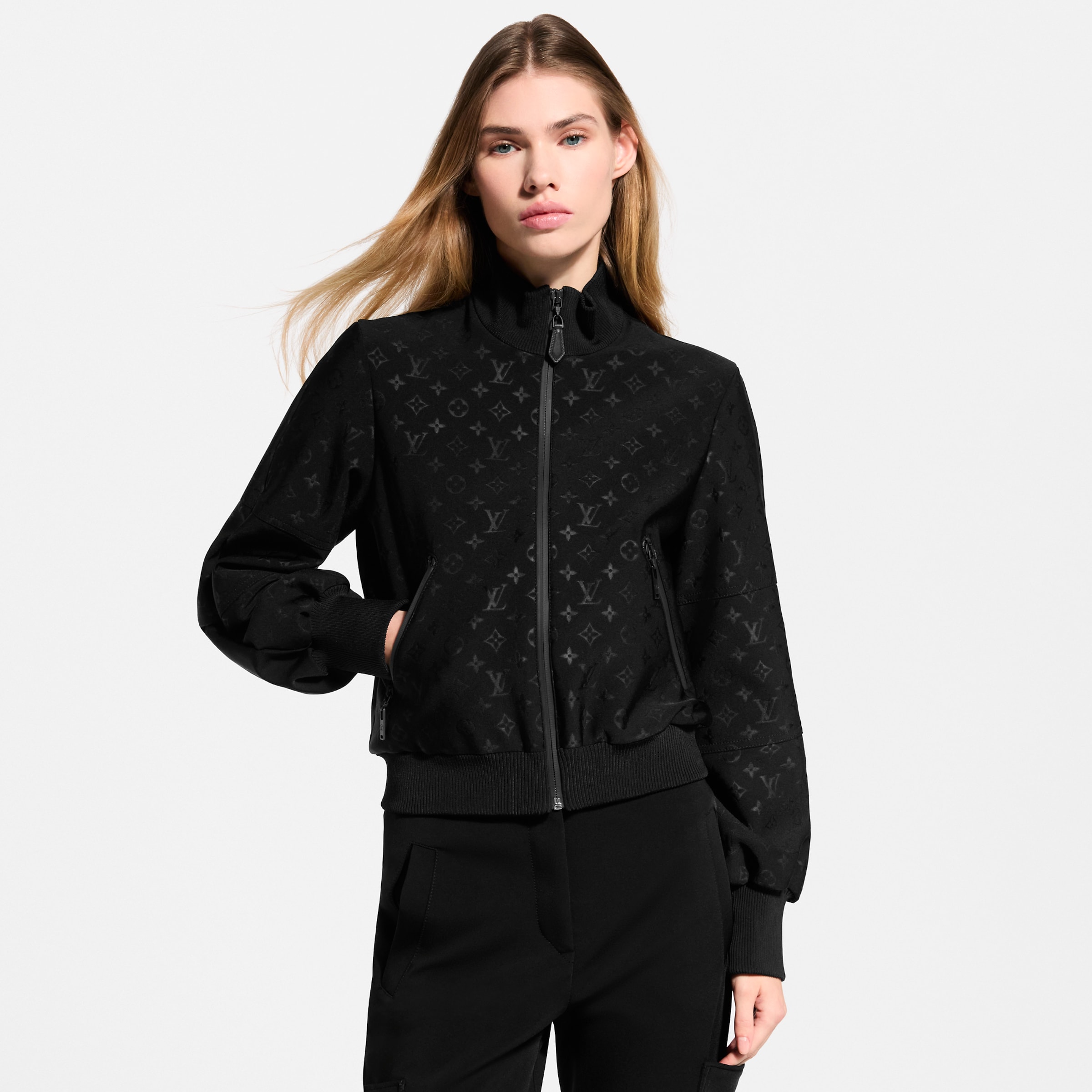 Embossed Monogram Zip-Up Jacket - Women - Ready-to-Wear | LOUIS VUITTON