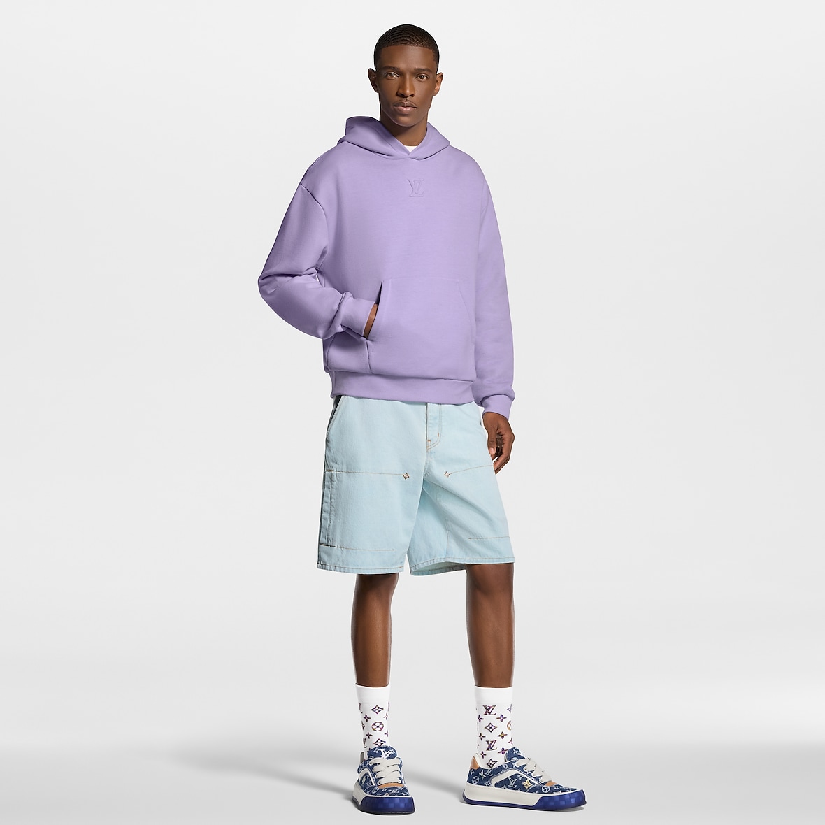 Embossed Signature Cotton Hoodie - Men - Ready-to-Wear | LOUIS VUITTON