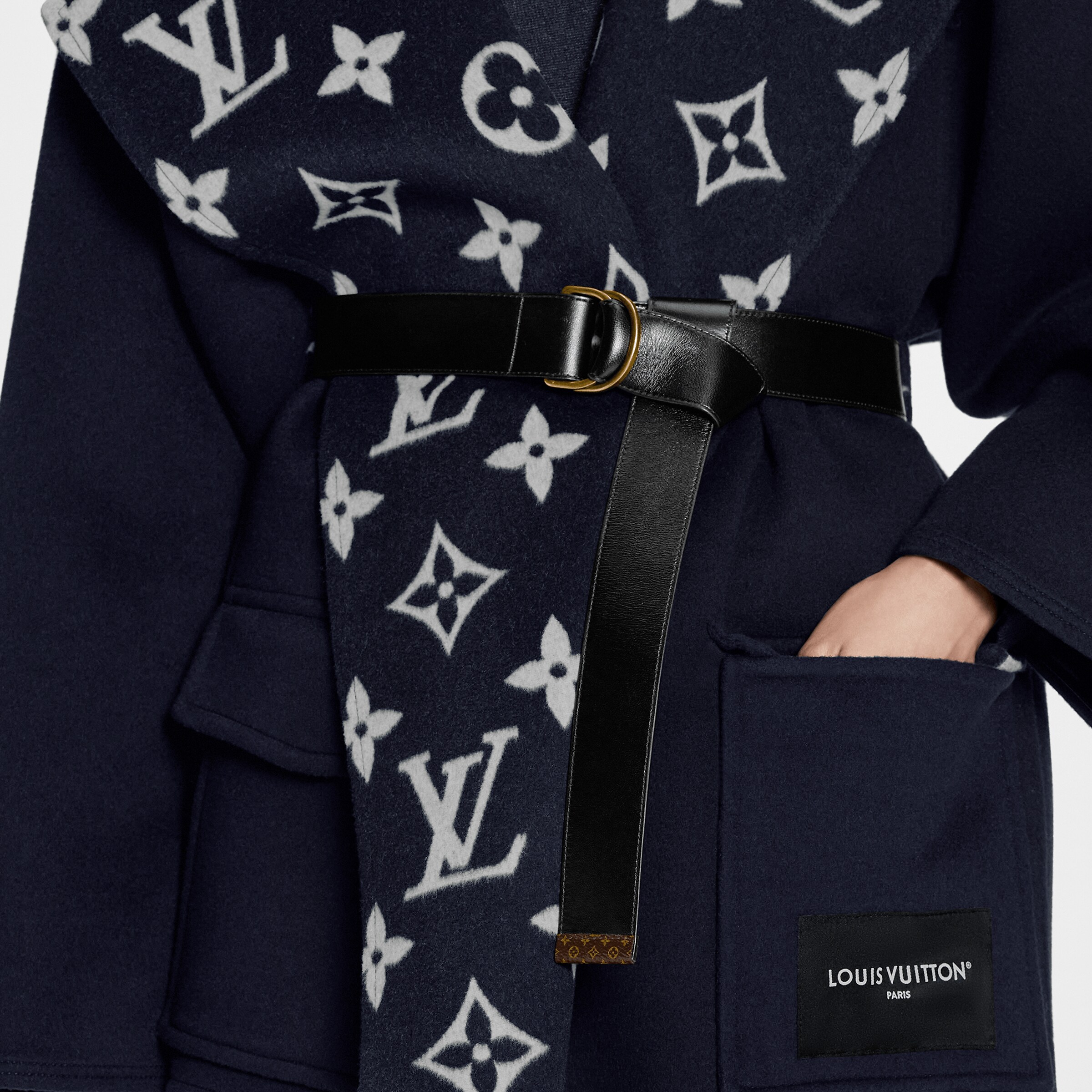 Flap Pocket Hooded Wrap Coat - Women - Ready-to-Wear | LOUIS VUITTON