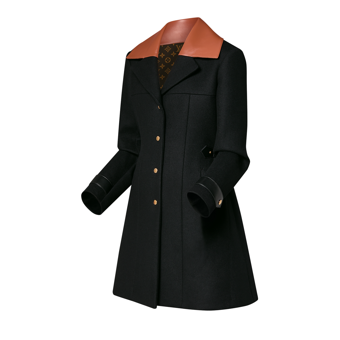 Leather Insert A-Line Coat - Women - Ready-to-Wear | LOUIS VUITTON