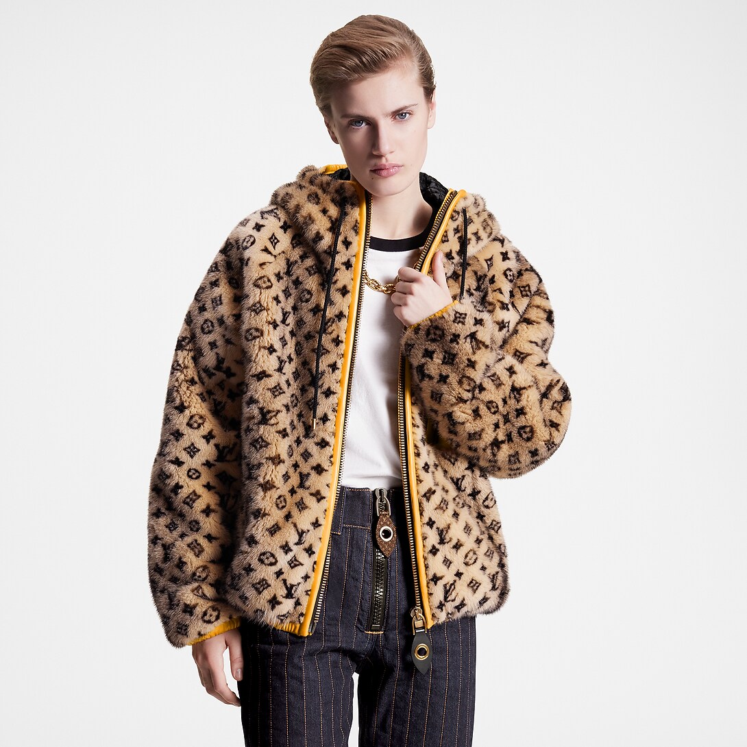 Leather Trim Monogram Mink Jacket - Women - Ready-to-Wear | LOUIS VUITTON