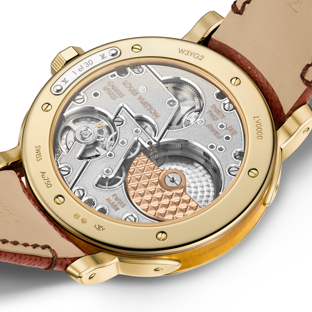 Louis Vuitton Escale, Automatic, 40mm, Yellow gold and tiger's eye ...