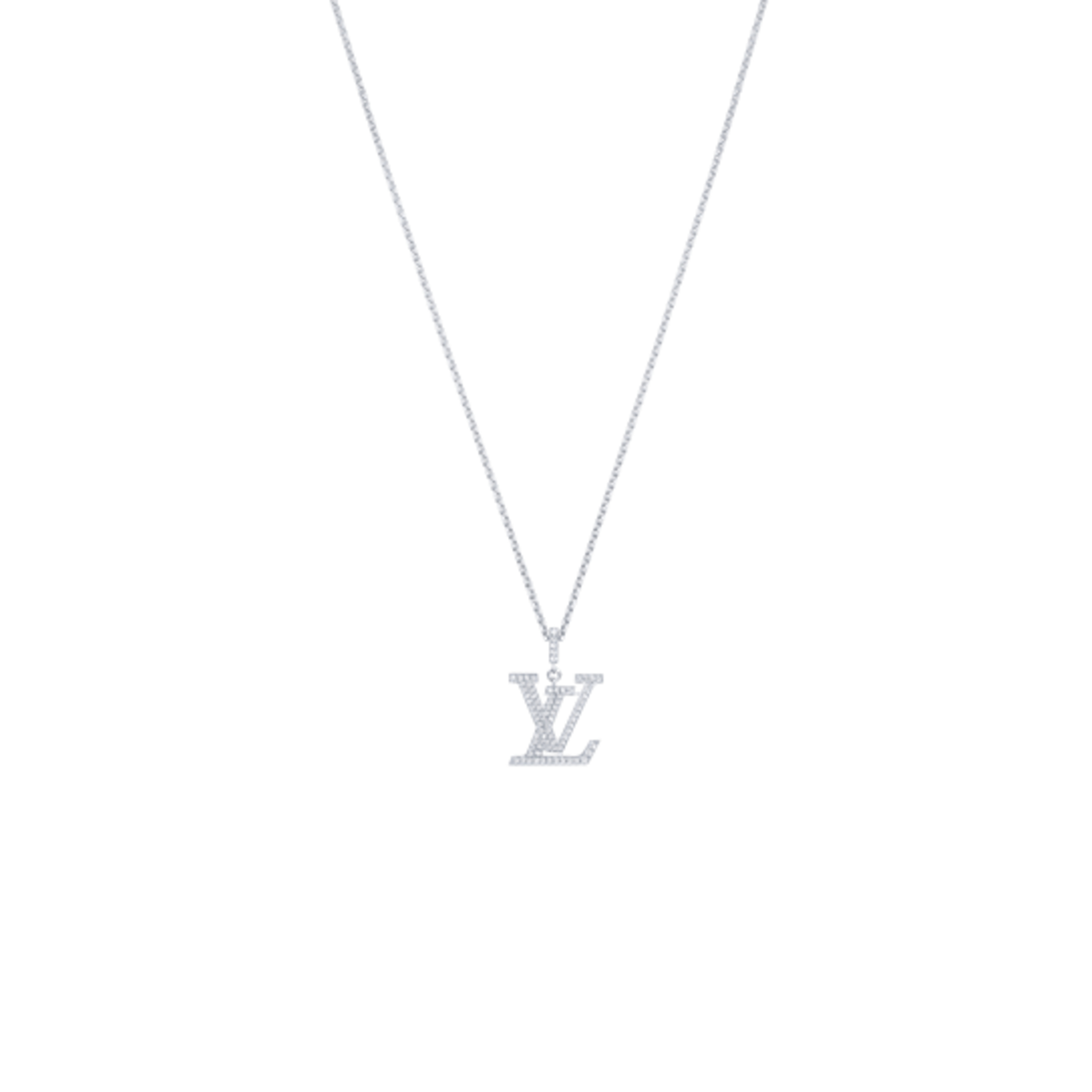 LV Medium Pendant, White Gold And Diamonds - Jewelry - Categories ...