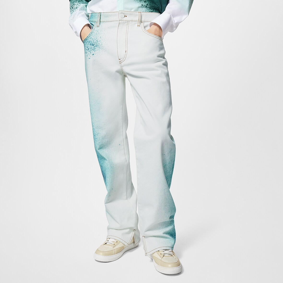 LV Spray Denim Pants - Men - Ready-to-Wear | LOUIS VUITTON