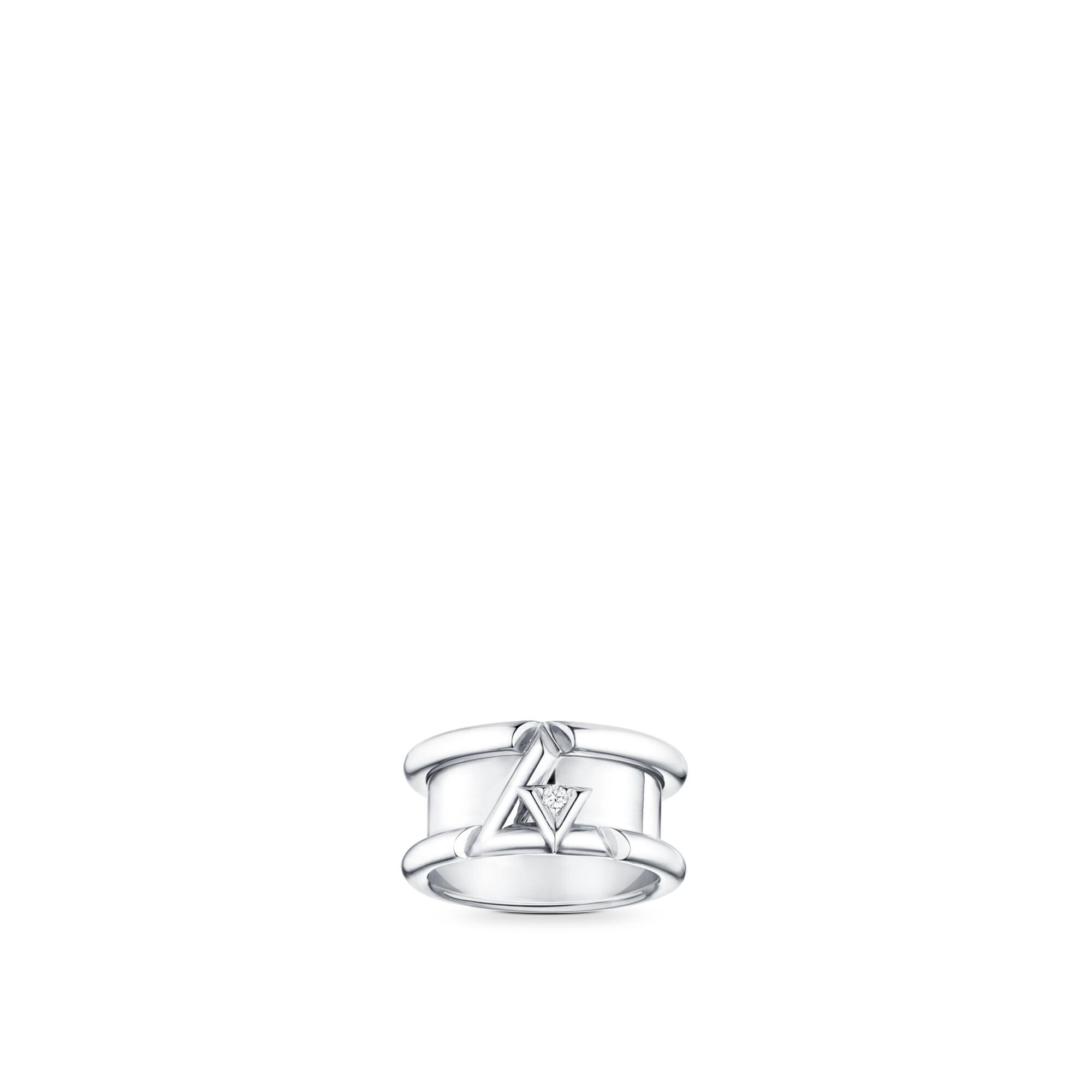 LV Volt One Band Ring, White Gold And Diamond - WOMEN - Jewelry | LOUIS ...
