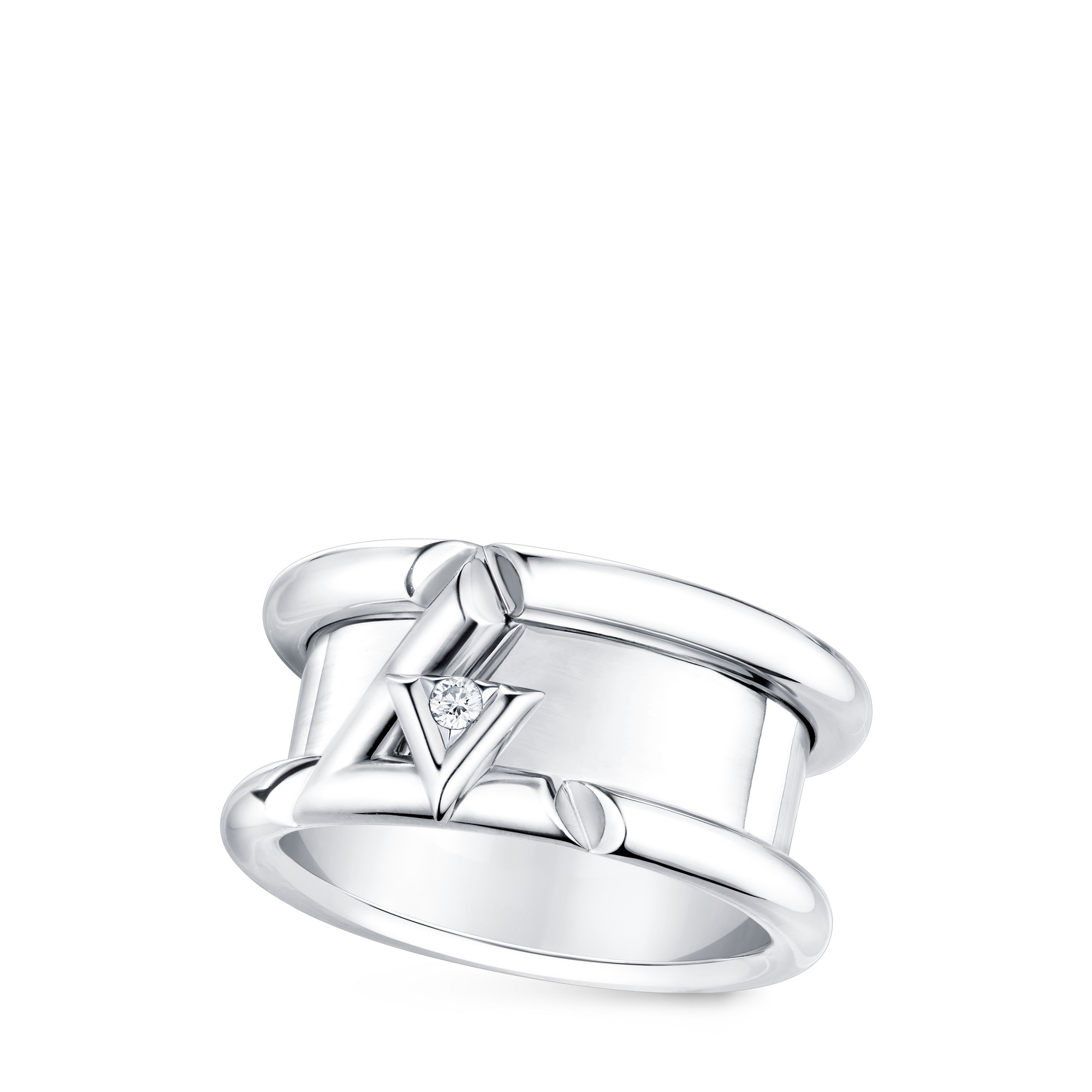 LV Volt One Band Ring, White Gold And Diamond - WOMEN - Jewelry | LOUIS ...