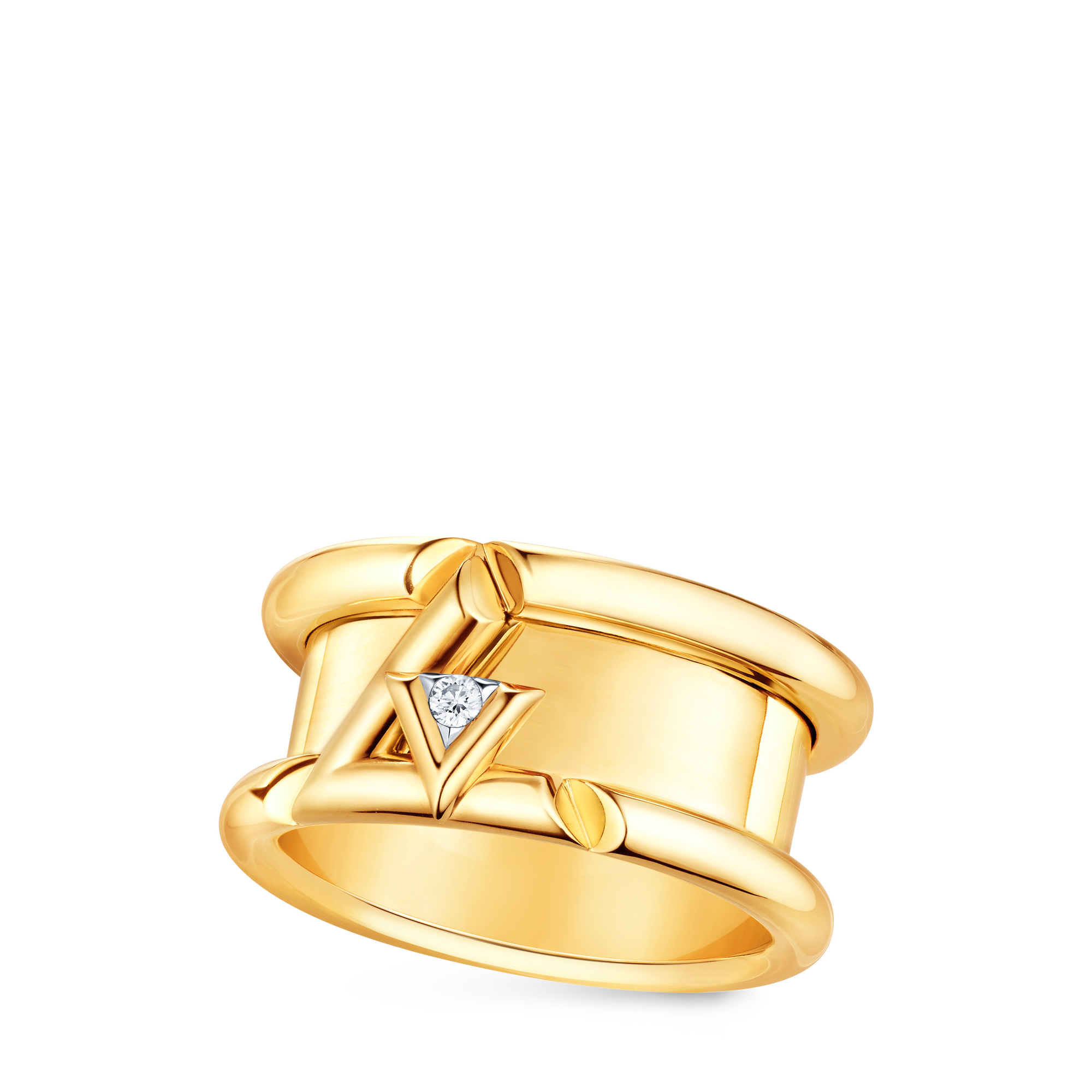 LV Volt One Band Ring, Yellow Gold And Diamond - Women - Jewelry ...