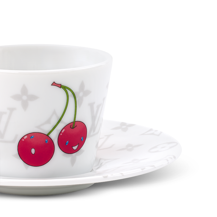 LV x TM Set of 2 Coffee Cups and Saucers Monogram Cerises - Trunks ...