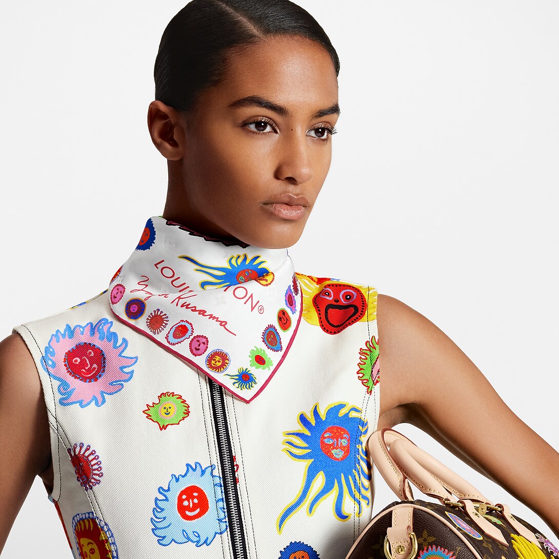 LV x YK Faces Square 90 S00 - Women - Accessories | LOUIS VUITTON