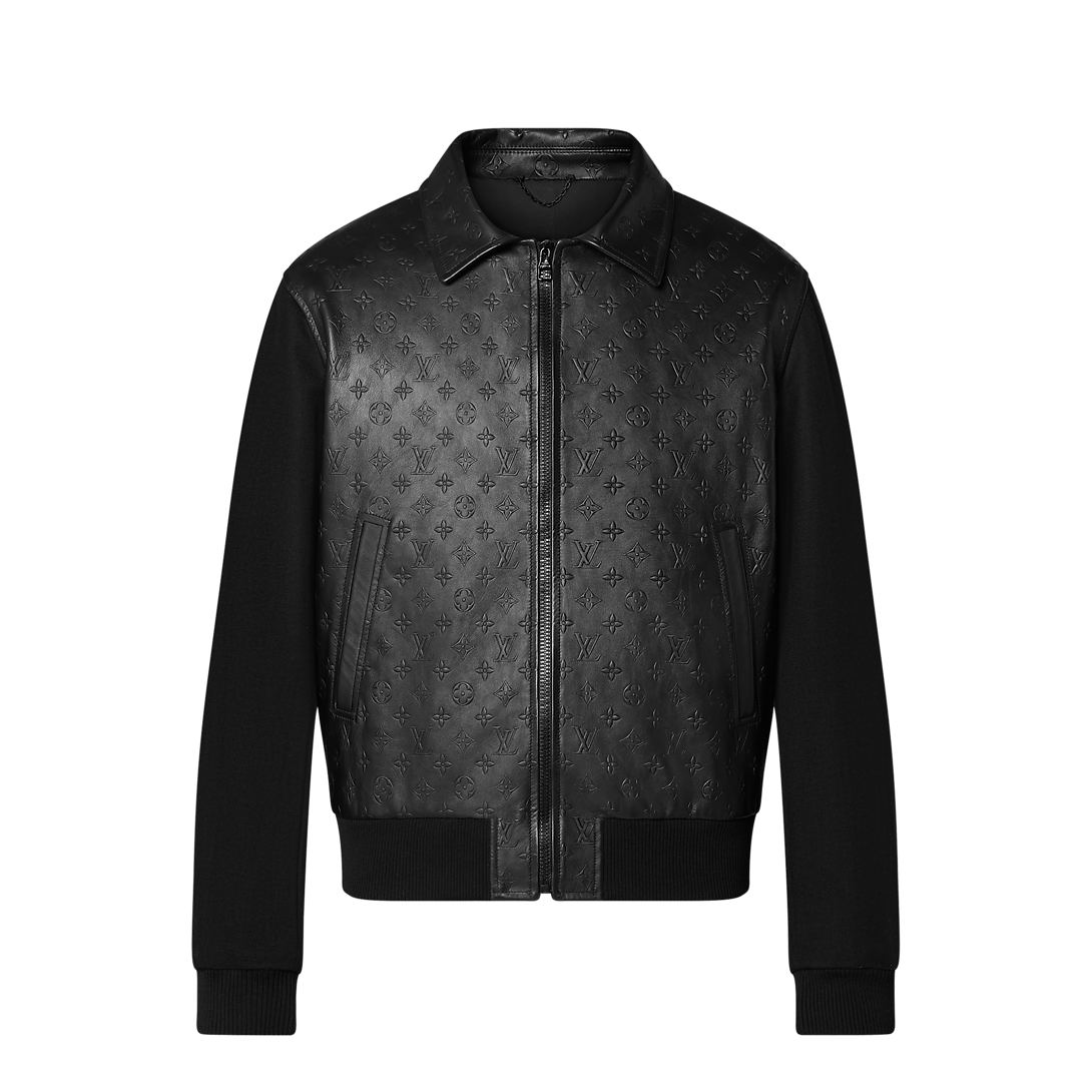 LVSE Embossed Monogram Mix Leather Blouson - Men - Ready-to-Wear ...