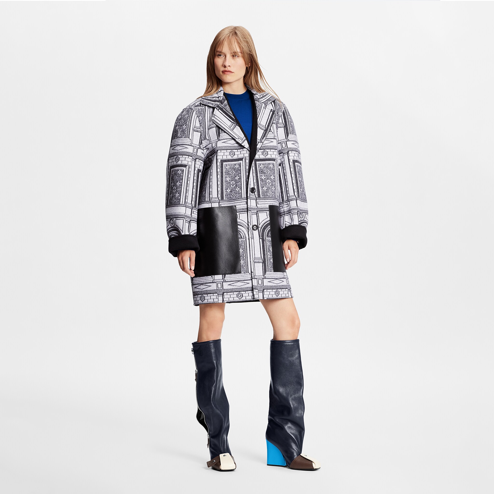 Monogram Architecture Jacquard Reversible Coat - WOMEN - Ready-to-Wear ...