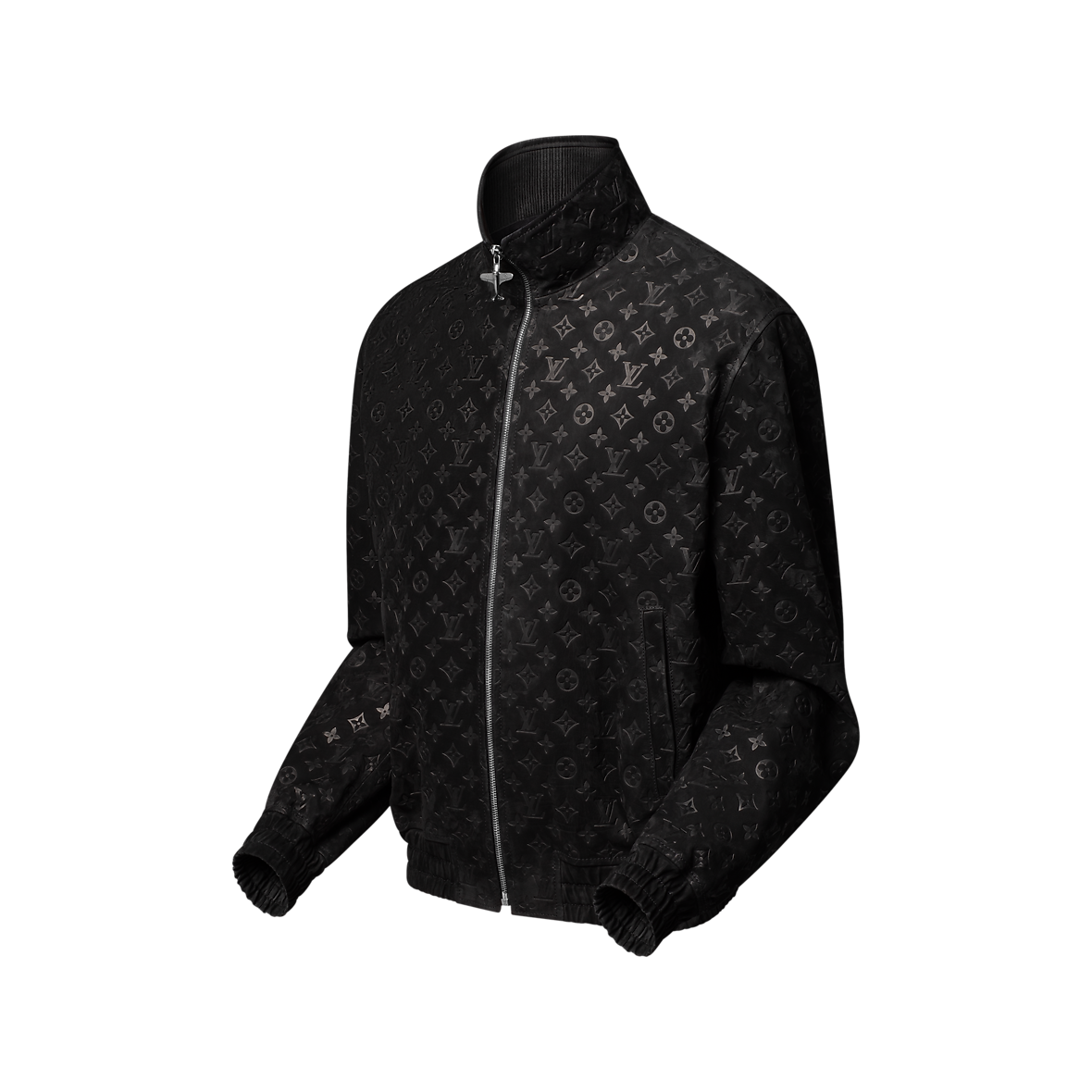 Monogram Debossed Suede Tracksuit Jacket - Men - Ready-to-Wear | LOUIS ...