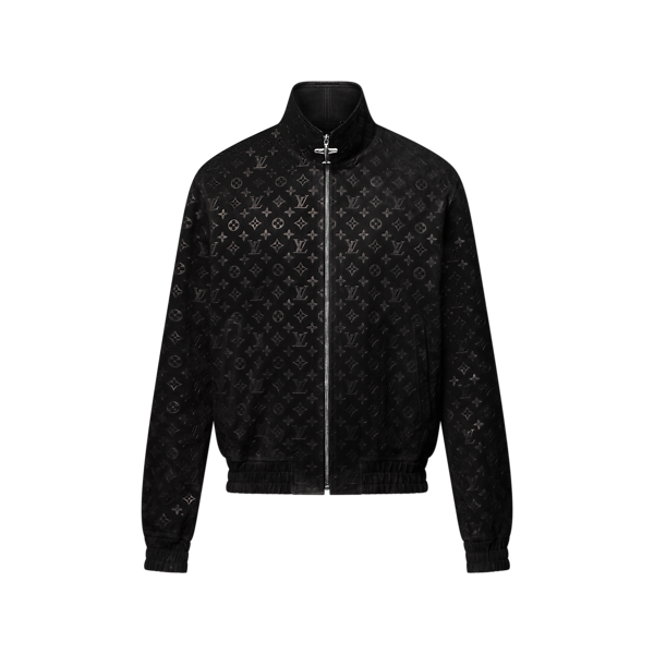 Monogram Debossed Suede Tracksuit Jacket - Men - Ready-to-Wear | LOUIS ...