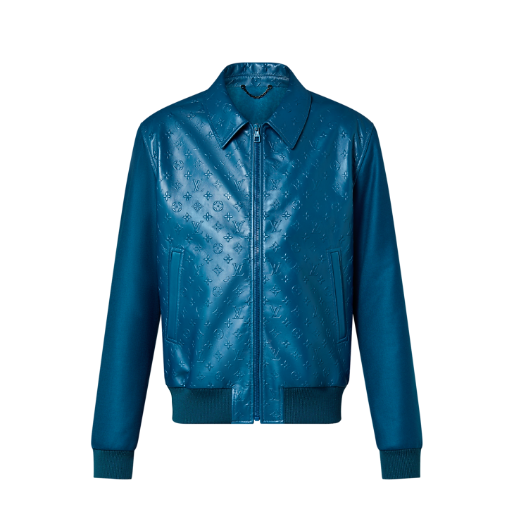 LVSE Embossed Monogram Mix Leather Blouson - Men - Ready-to-Wear ...