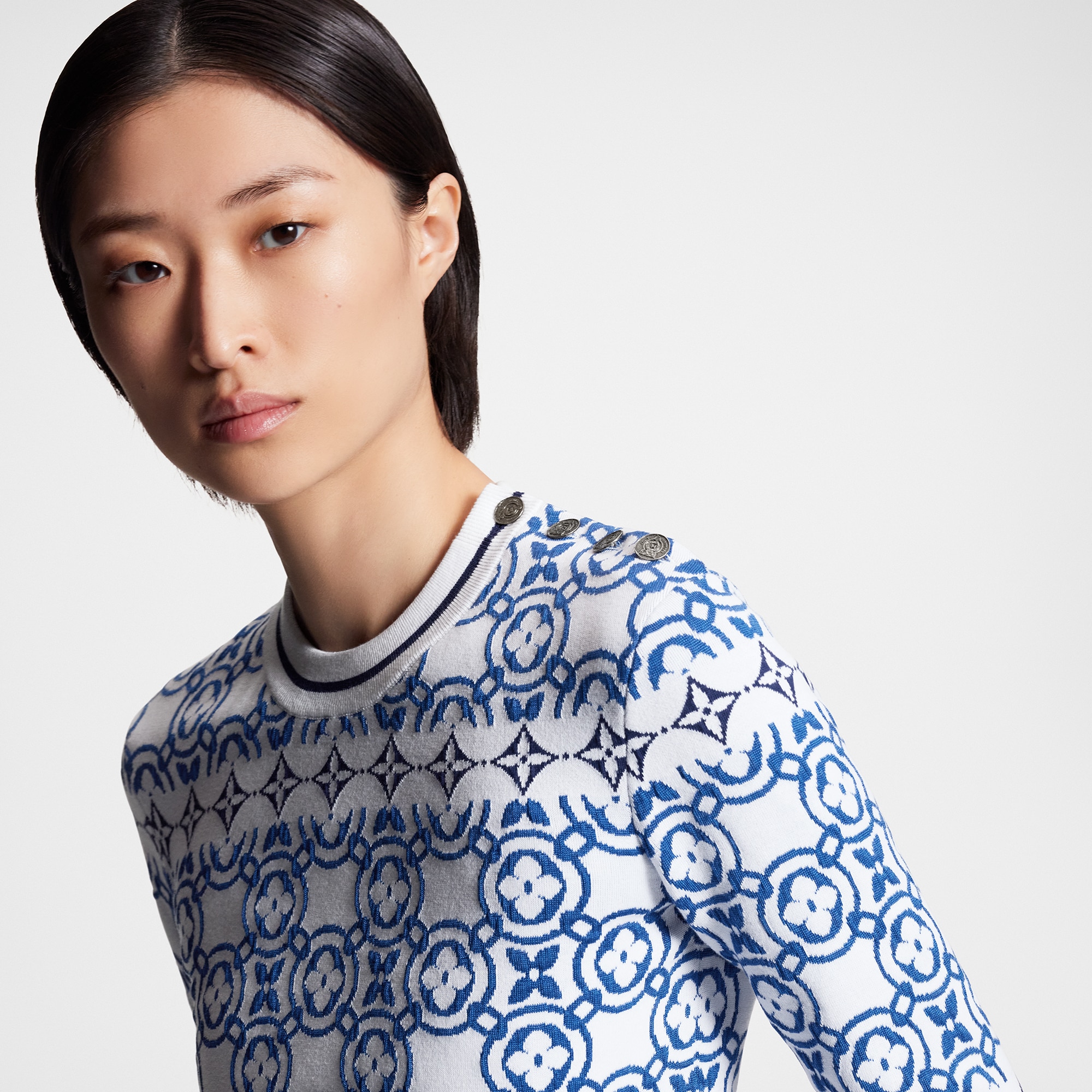 Monogram Flower Tile Jacquard Cropped Pullover - Men - OBSOLETES DO NOT ...