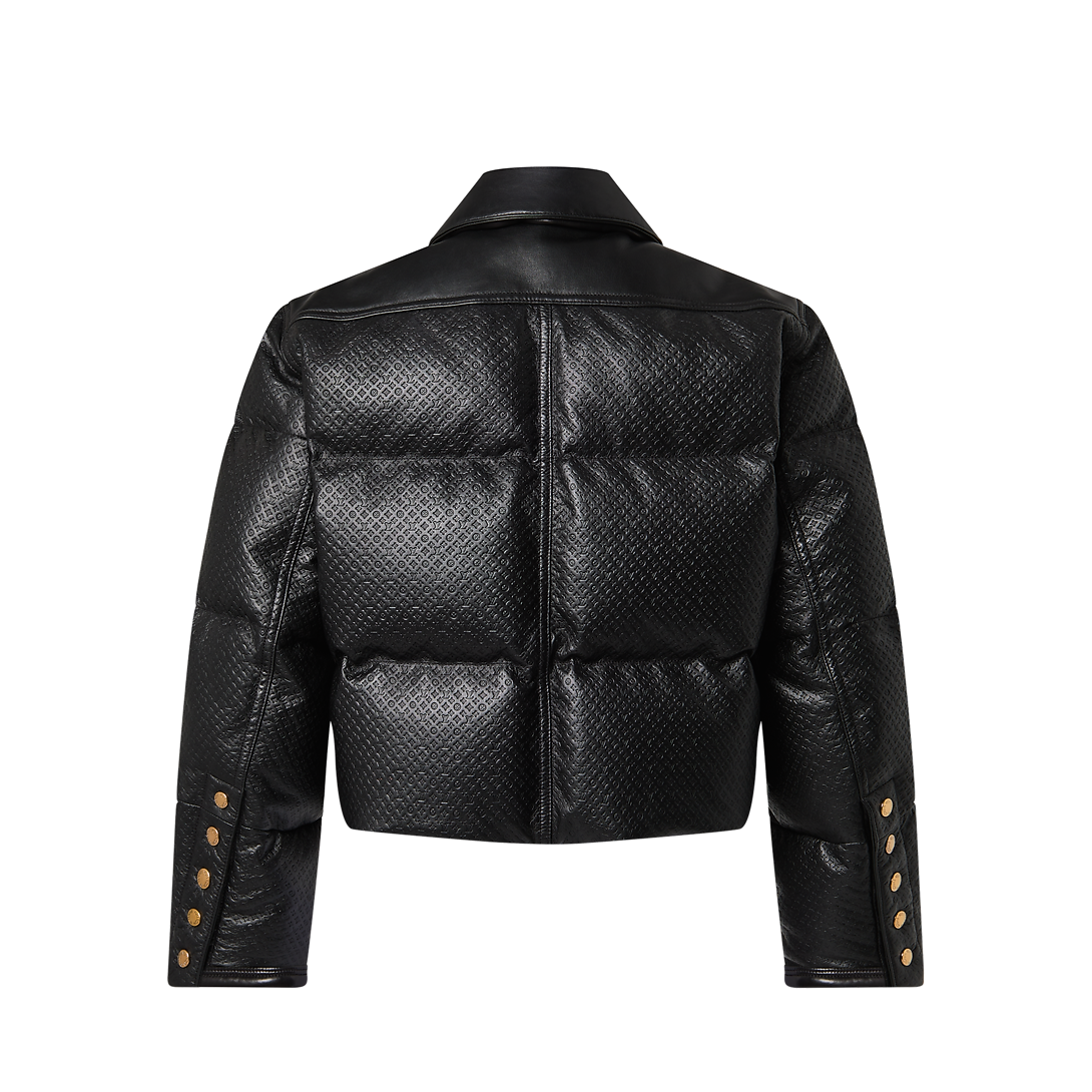 Monogram Leather Padded Boxy Jacket - Women - Ready-to-Wear | LOUIS ...