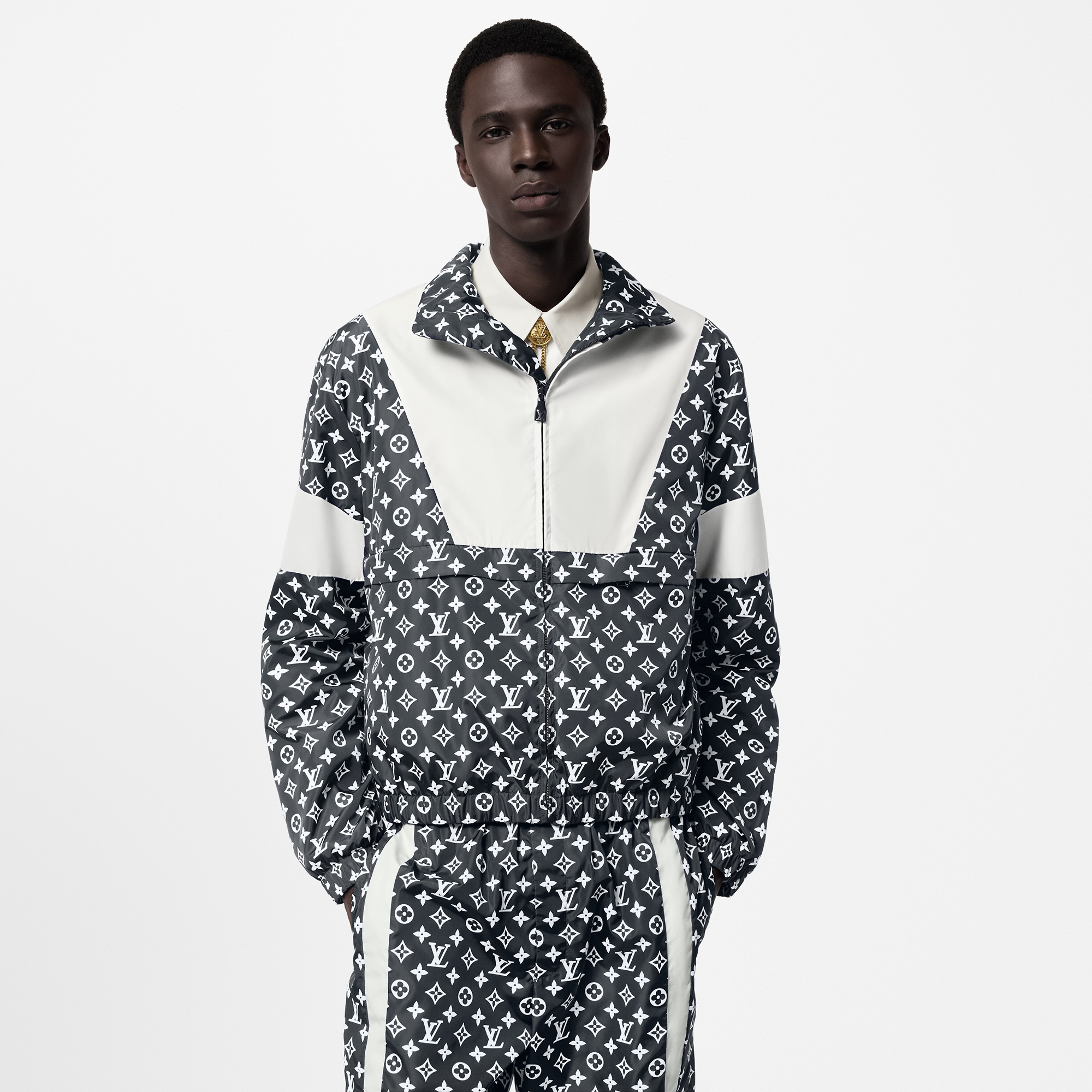 Monogram Printed Technical Track Top - Men - Ready-to-Wear | LOUIS ...