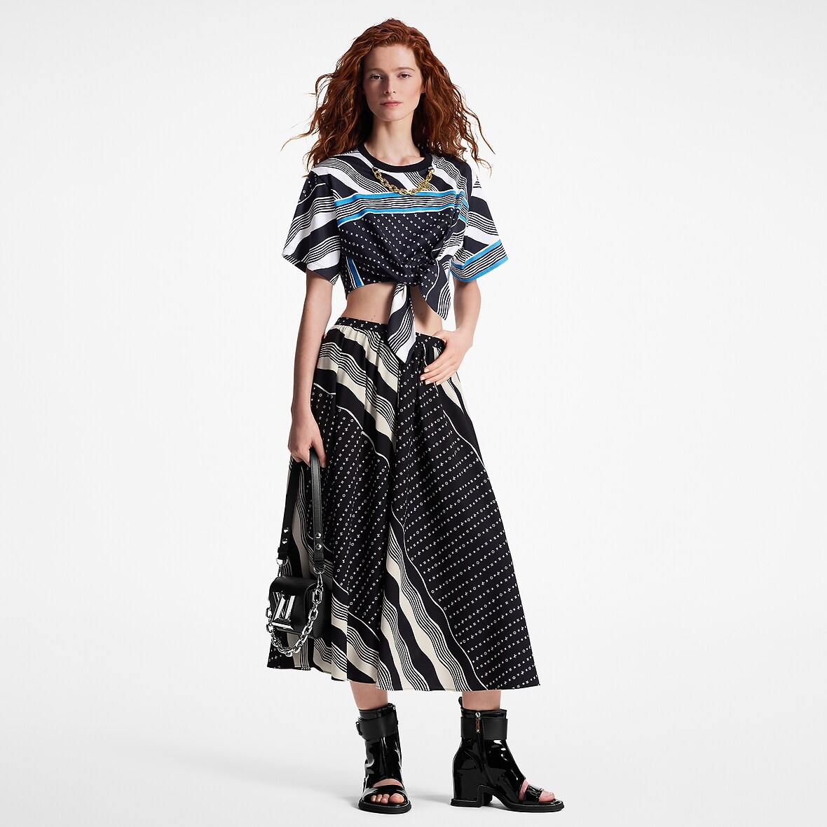 Monogram Wave Self-Tie T-Shirt - Women - Ready-to-Wear | LOUIS VUITTON