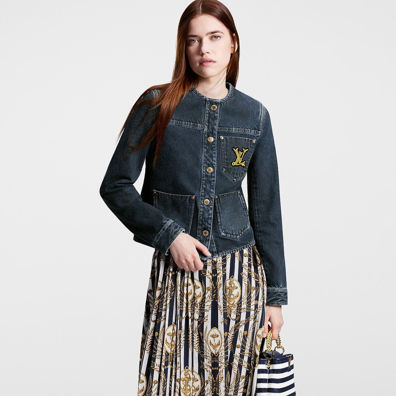 Nautical LV Patch Denim Jacket - Women - Ready-to-Wear | LOUIS VUITTON
