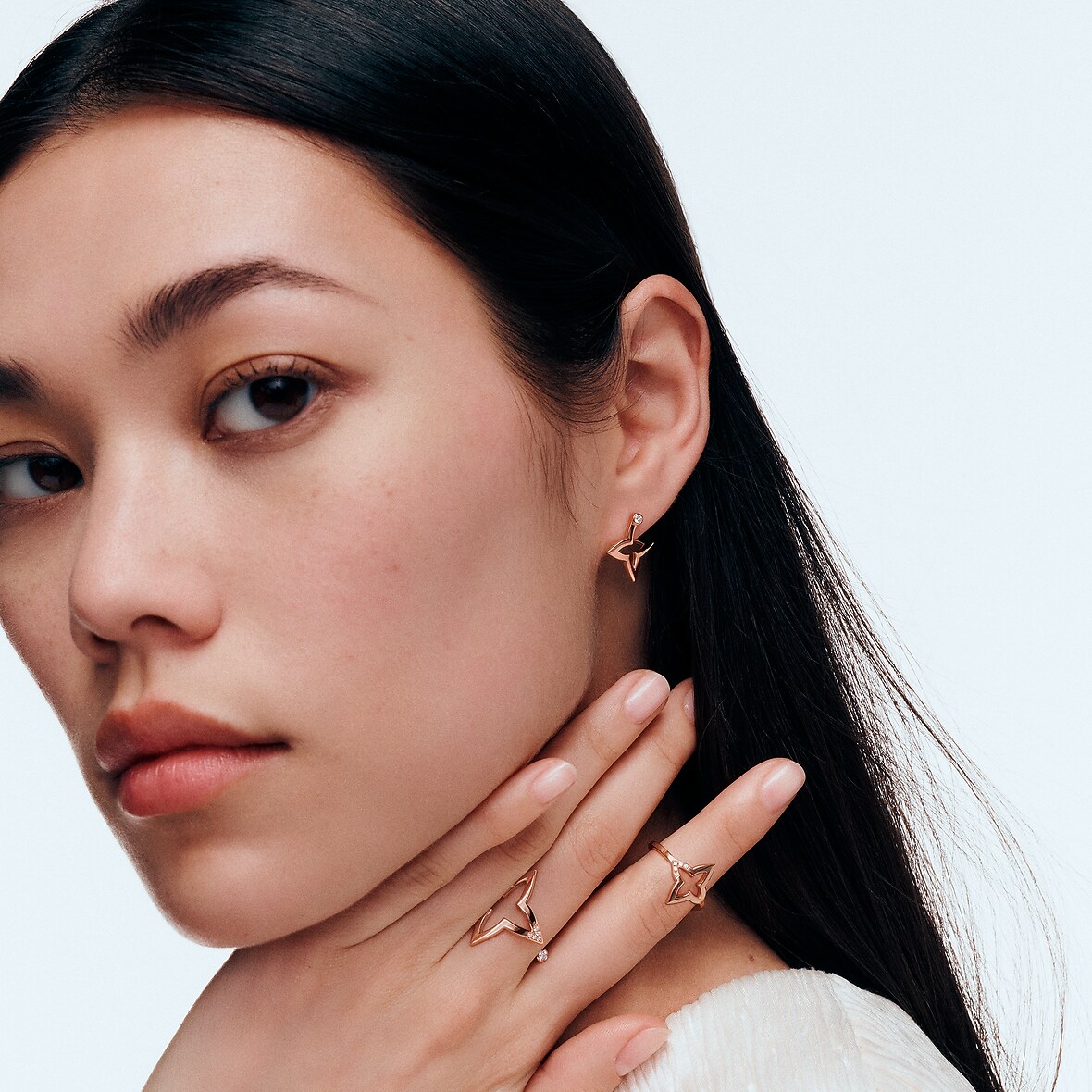 Ombre Blossom Mini Hoops, Pink Gold and Diamonds - Jewelry - Categories ...