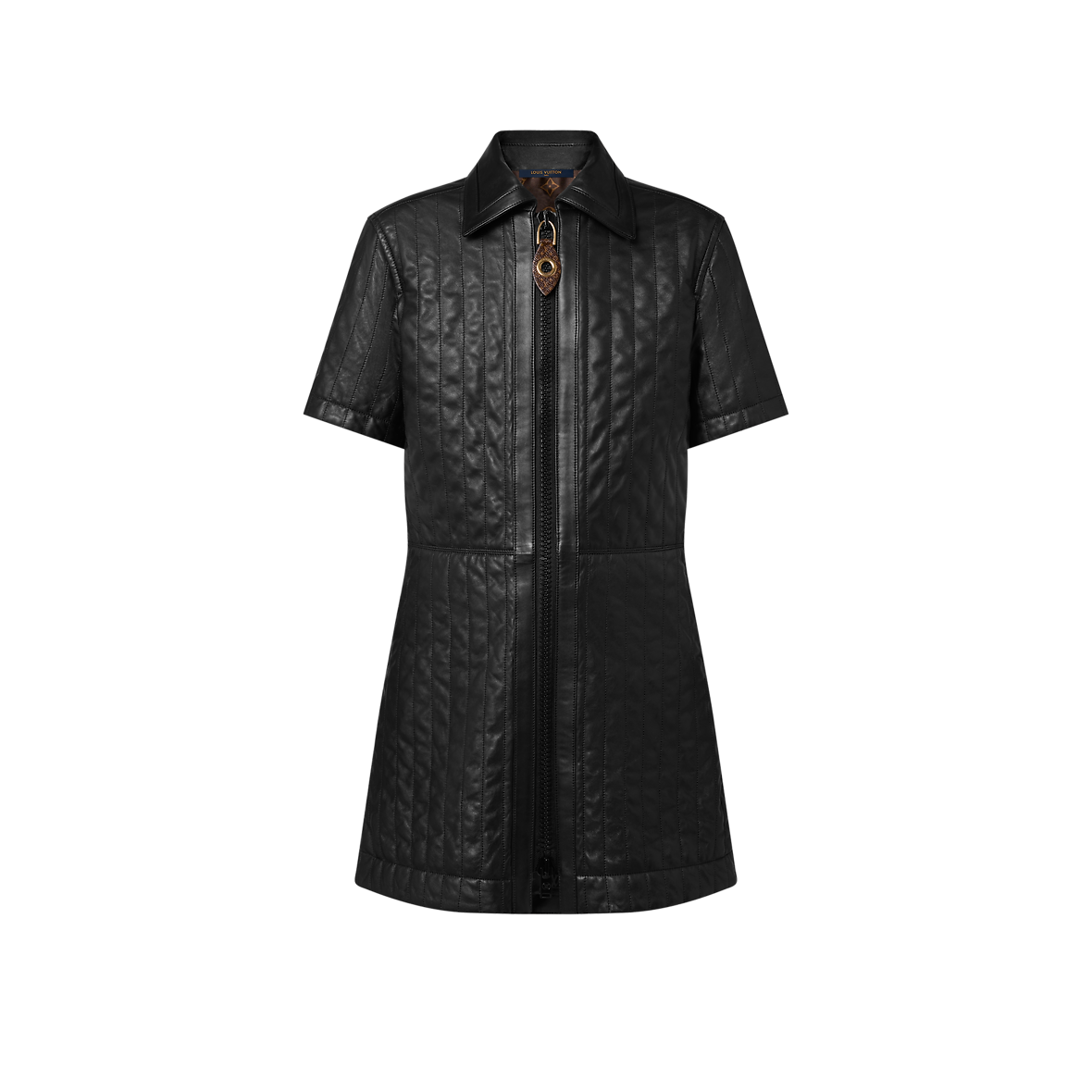 Pinstripe Leather Zip-Up Dress - Women - Ready-to-Wear | LOUIS VUITTON