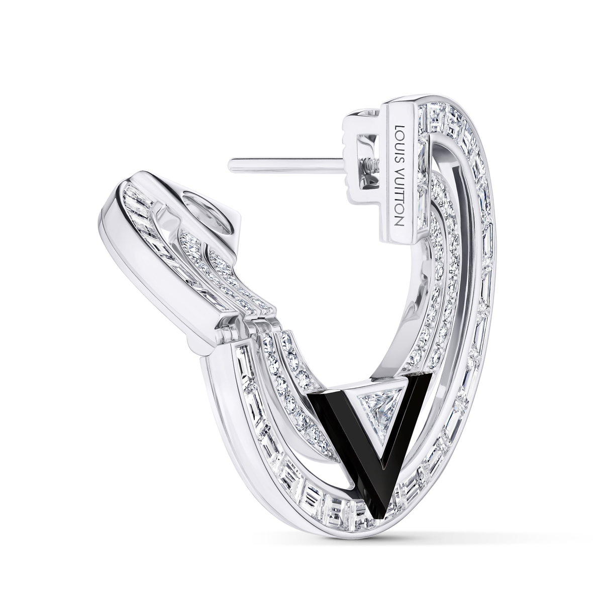Pure V Hoops, White Gold, Onyx and Diamonds - Les Extraordinaires ...