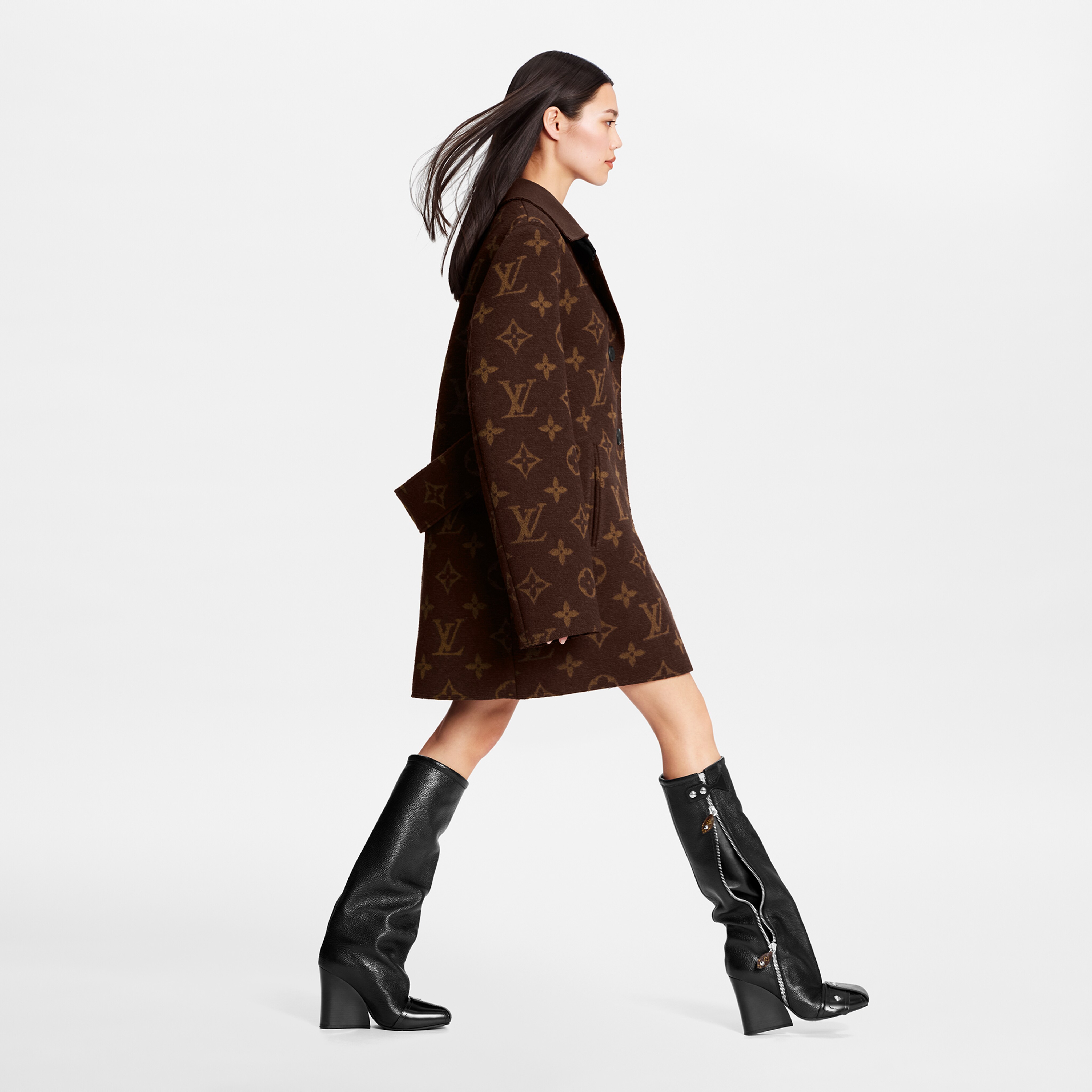 Raw Monogram Coat - Women - Ready-to-Wear | LOUIS VUITTON
