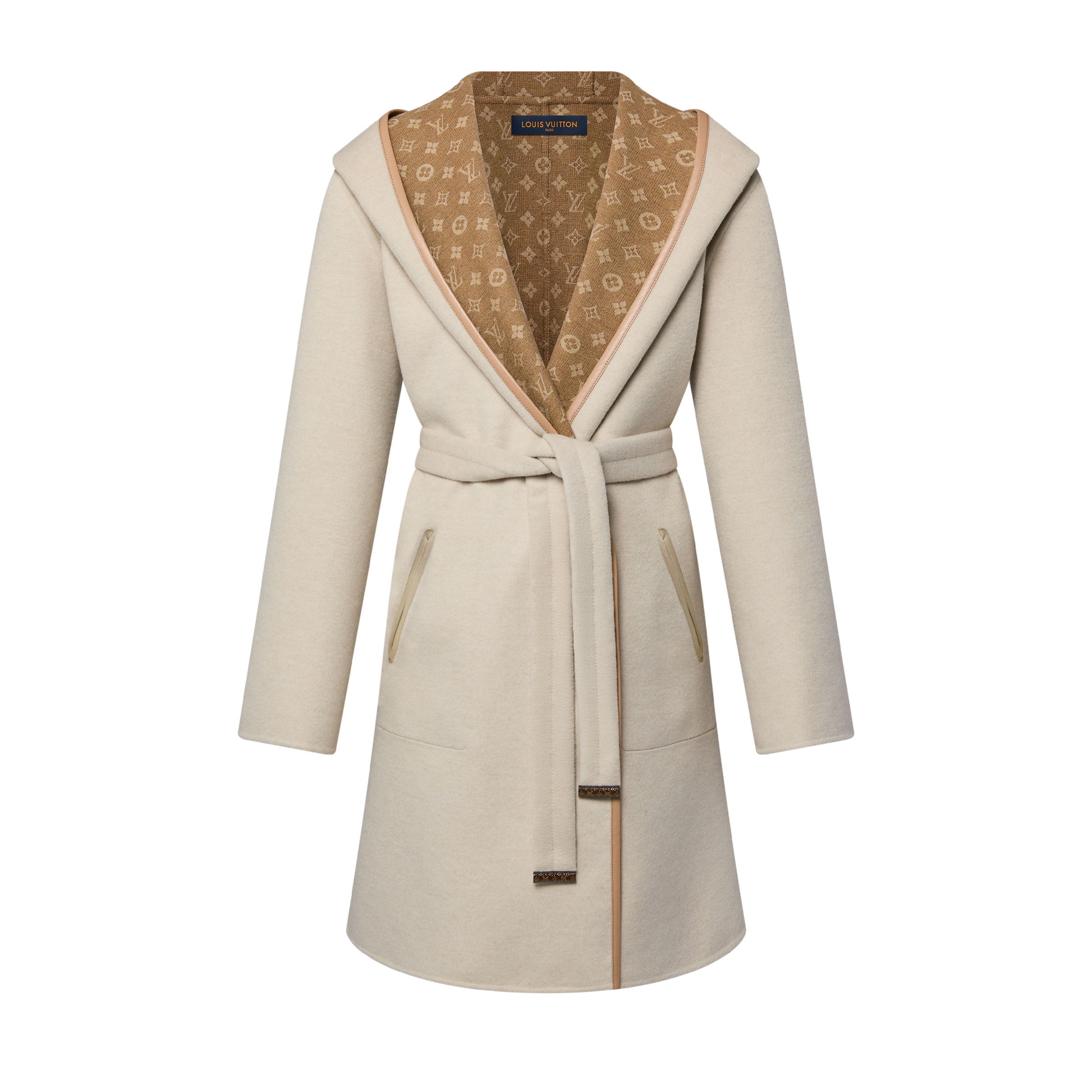 Reversible Signature Hooded Wrap Coat - Women - Ready-to-Wear | LOUIS ...