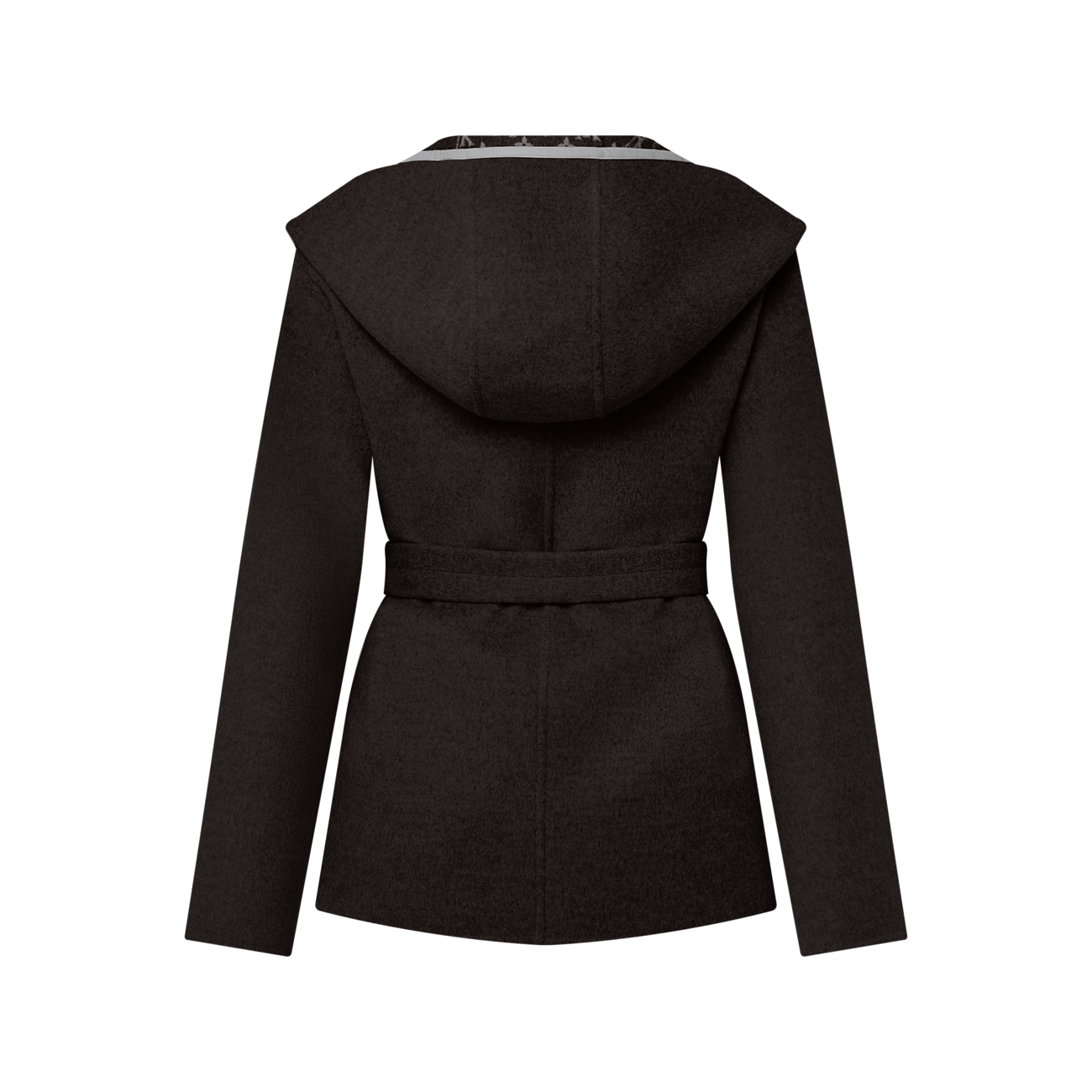 Reversible Signature Short Hooded Wrap Coat - Women - Ready-to-Wear ...
