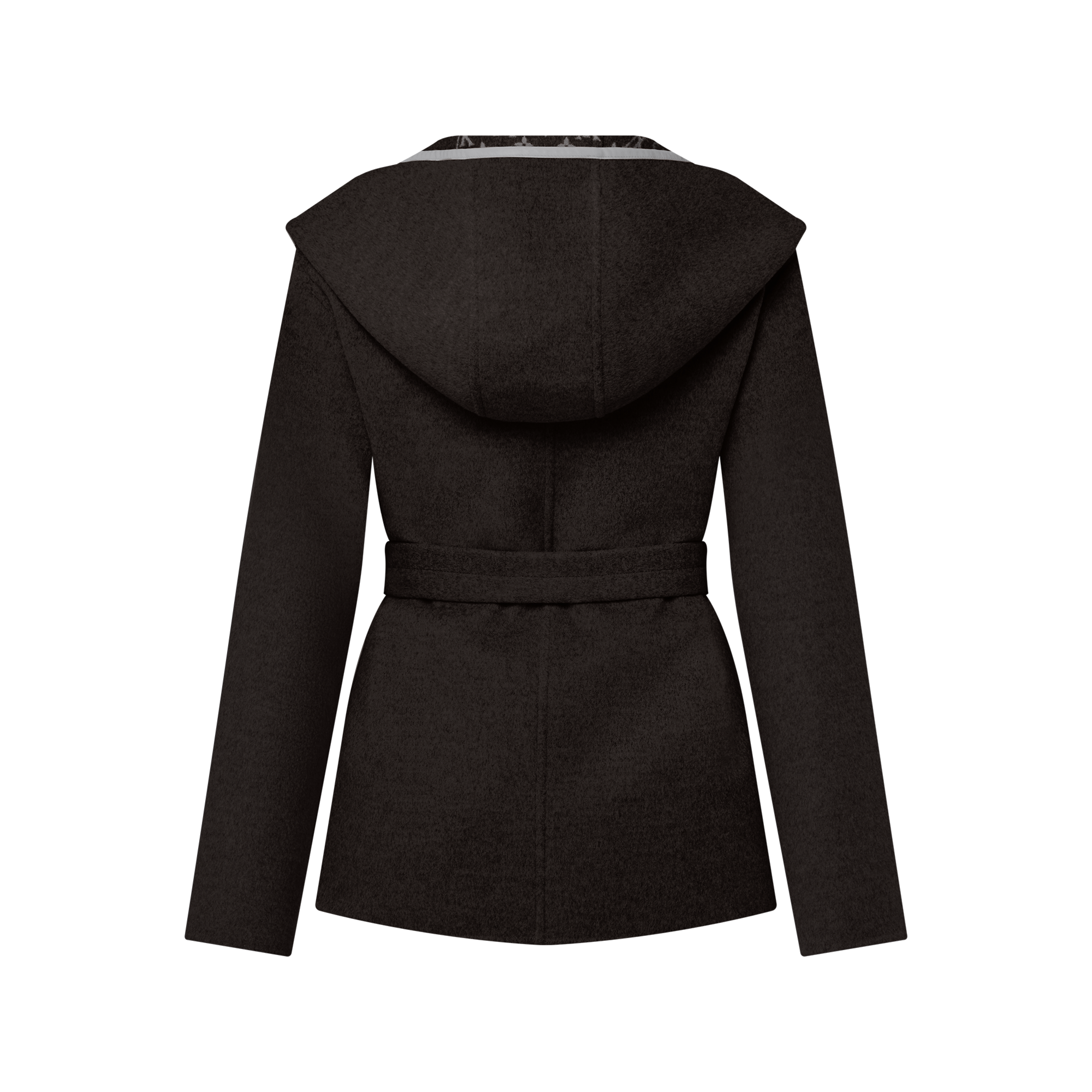 Reversible Signature Short Hooded Wrap Coat - Women - Ready-to-Wear ...