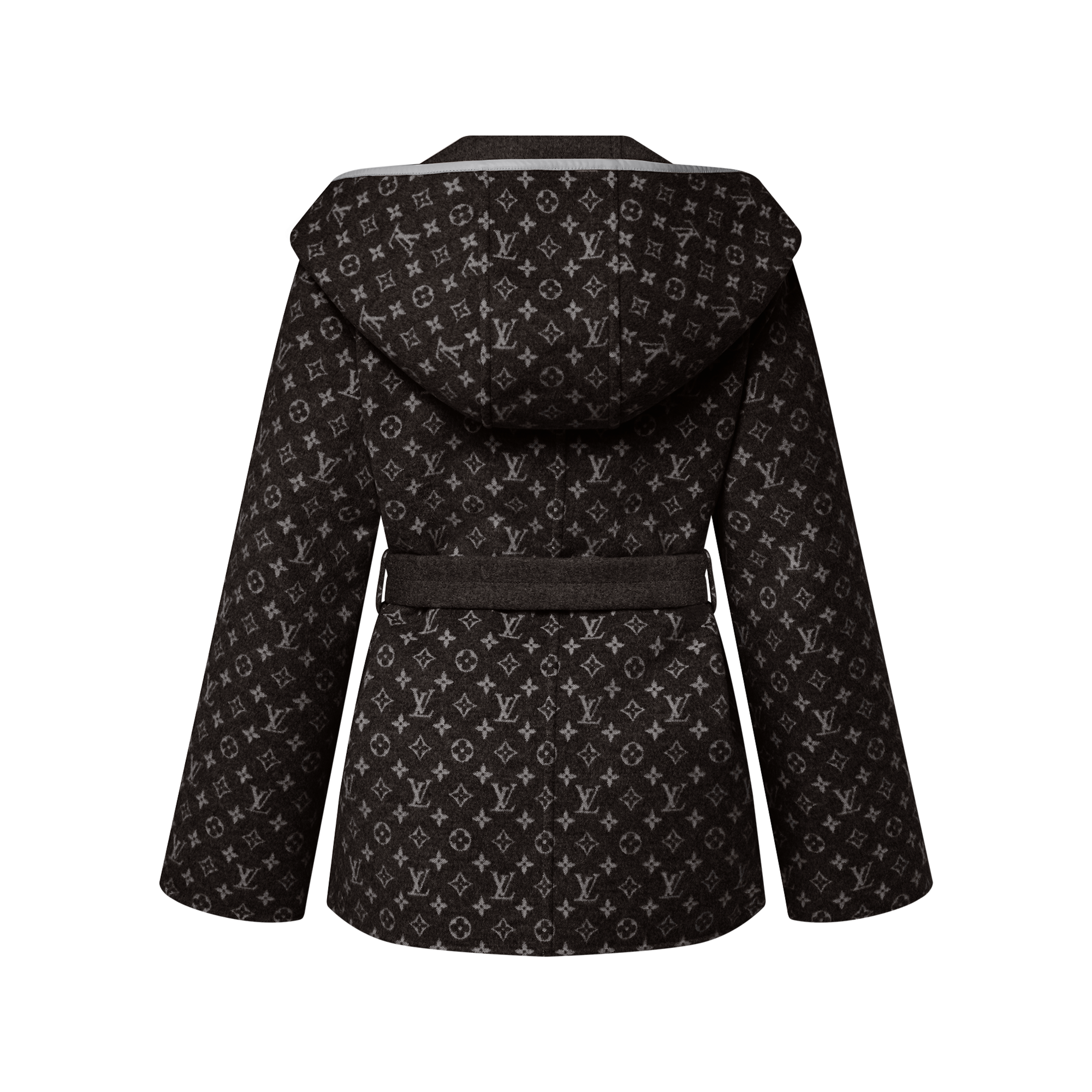 Reversible Signature Short Hooded Wrap Coat - Women - Ready-to-Wear ...