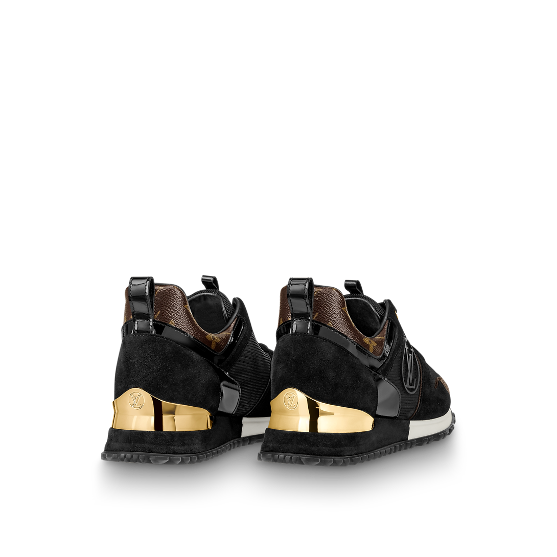 Women's Designer Black Suede Sneakers - Run Away | LOUIS VUITTON