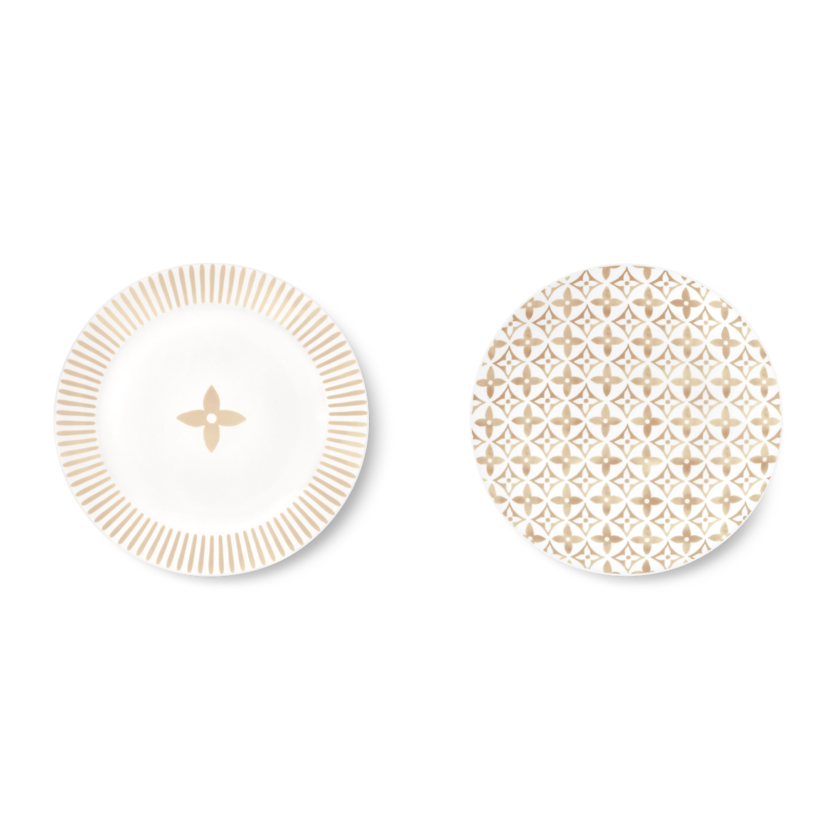Set Of 2 Side Plates Monogram Flower Tile - Trunks, Travel and Home ...