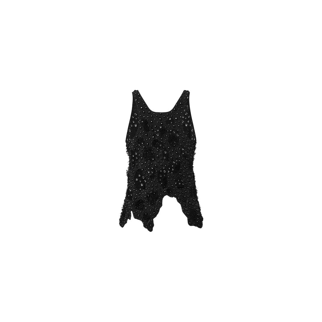 Sheer Detail Beaded Tank Top - Women - Ready-to-Wear | LOUIS VUITTON