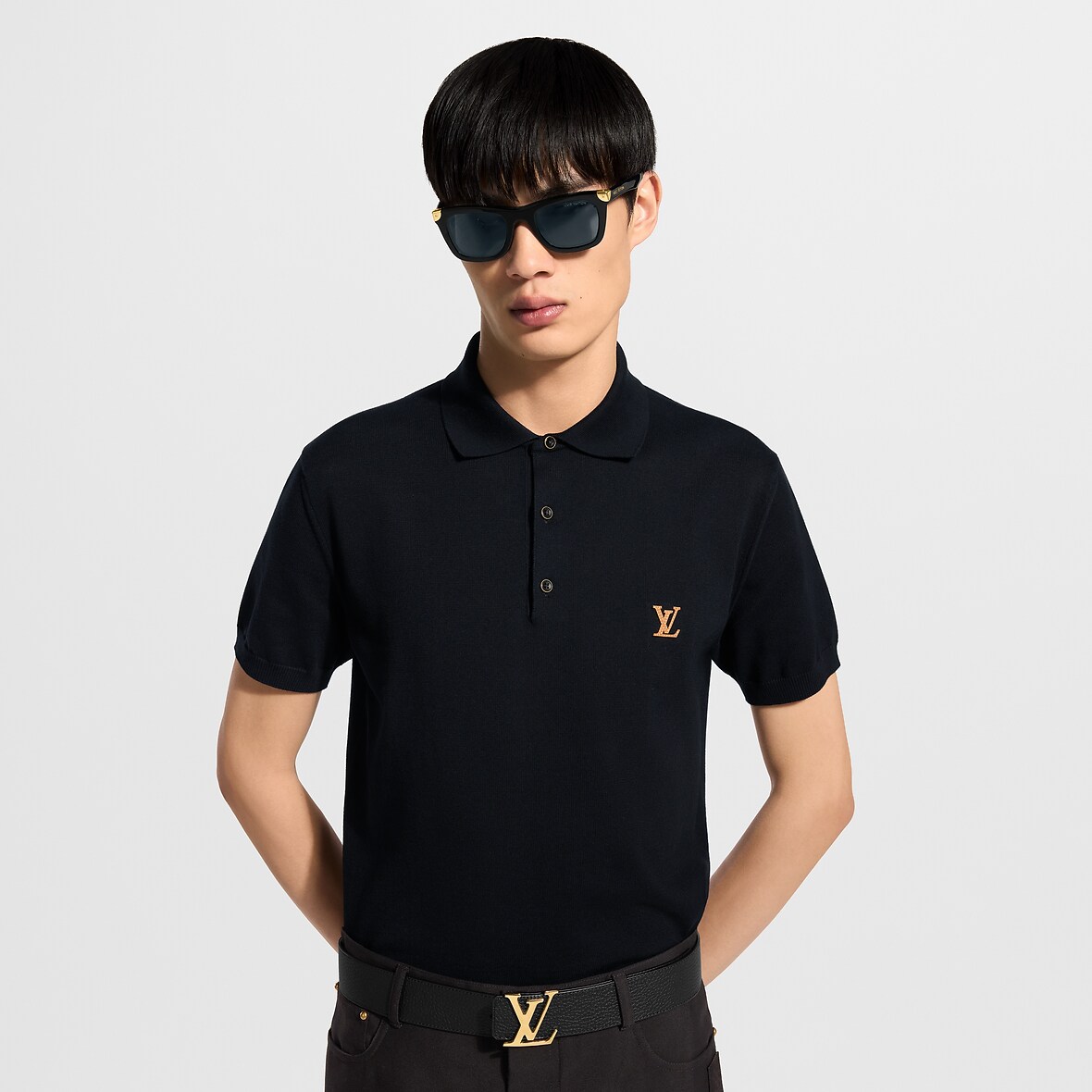 Short-Sleeved Polo Shirt With Signature - Men - Ready-to-Wear | LOUIS ...
