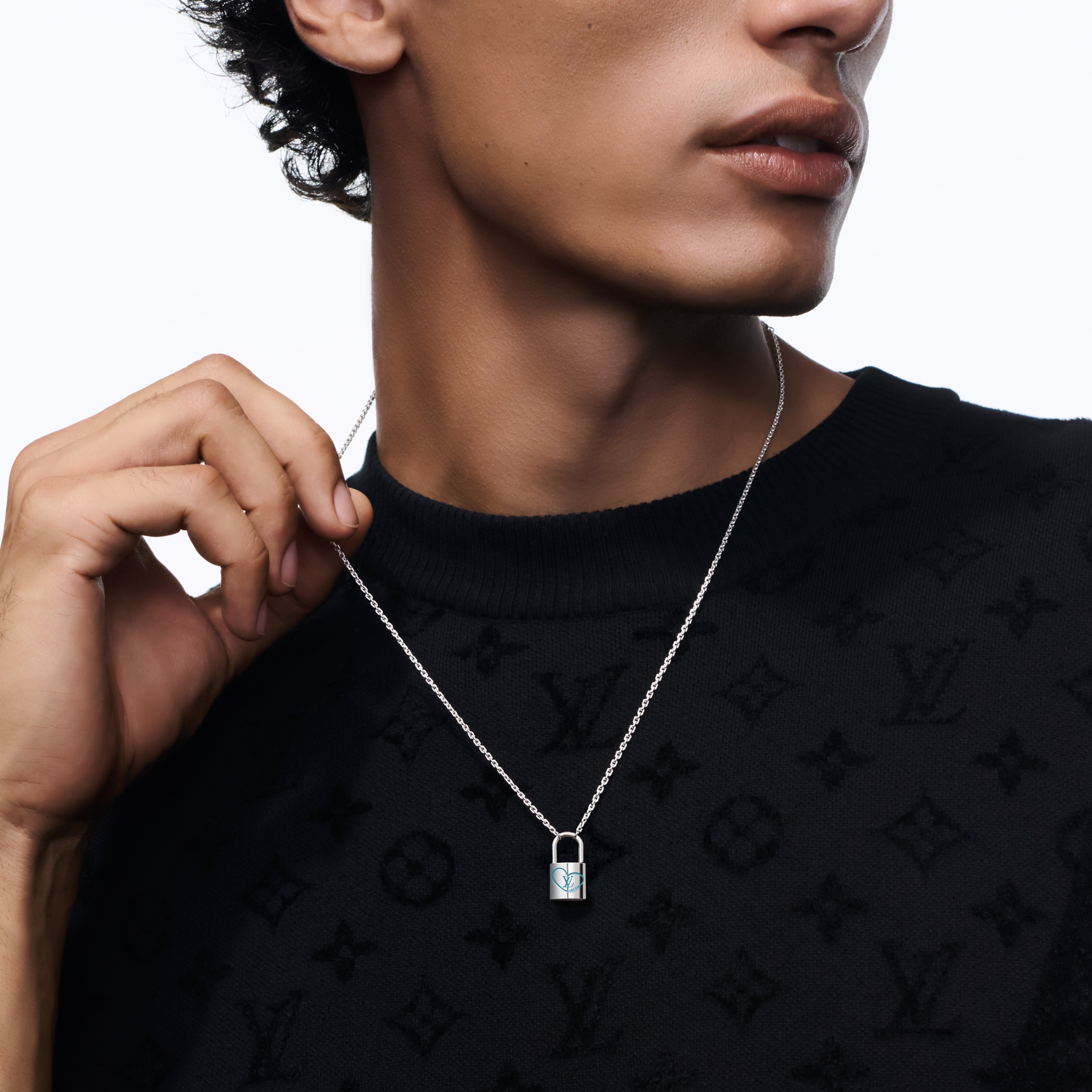 Silver Lockit x Felix Lee Pendant, Sterling Silver and Blue Lacquer ...