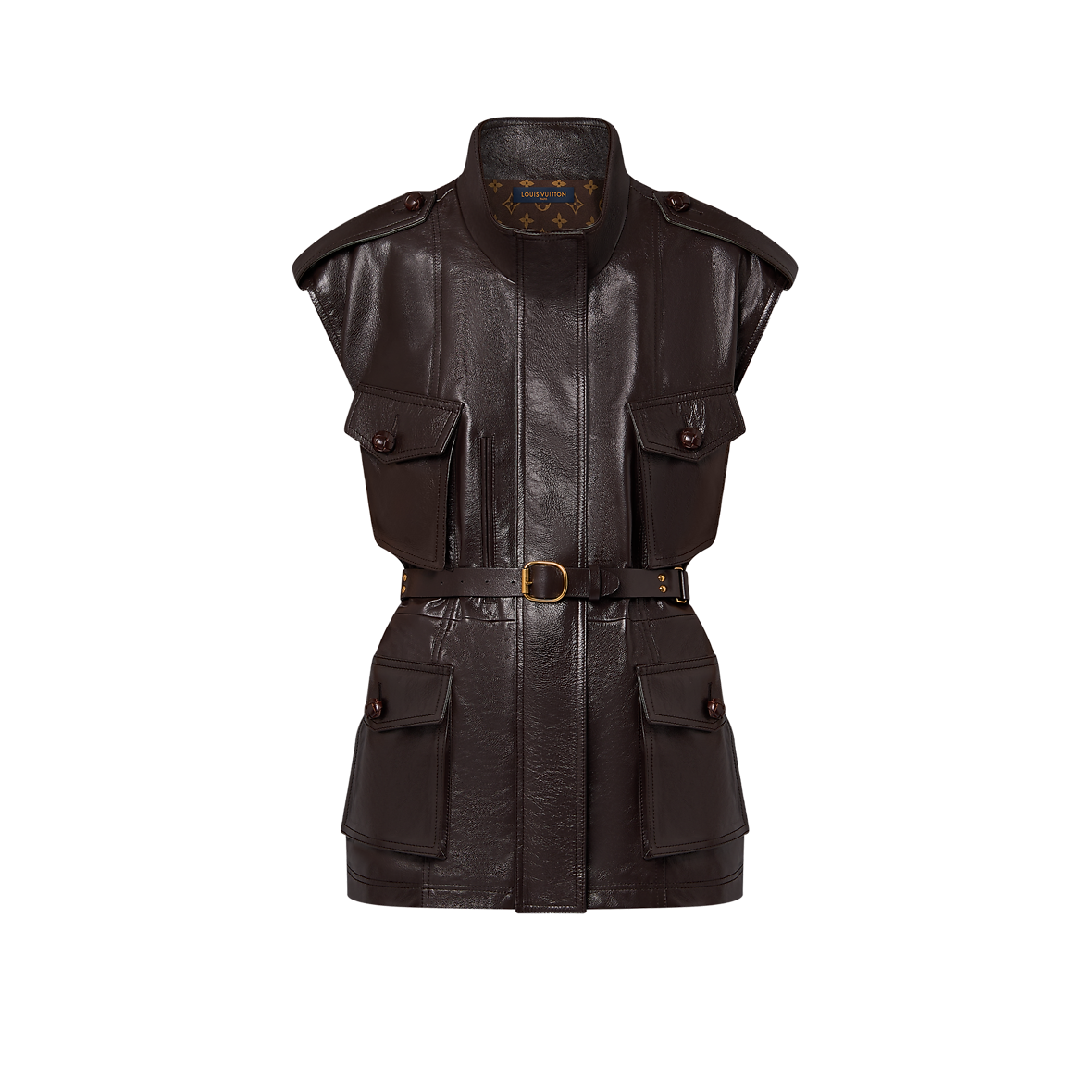 Sleeveless Leather Safari Jacket - Women - Ready-to-Wear | LOUIS VUITTON