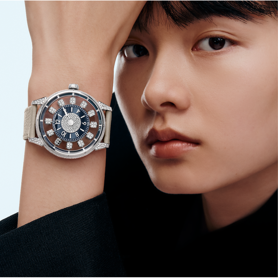 Tambour Taiko Spin Time Air, Automatic, 42.5mm, White gold, Hawk's eye ...