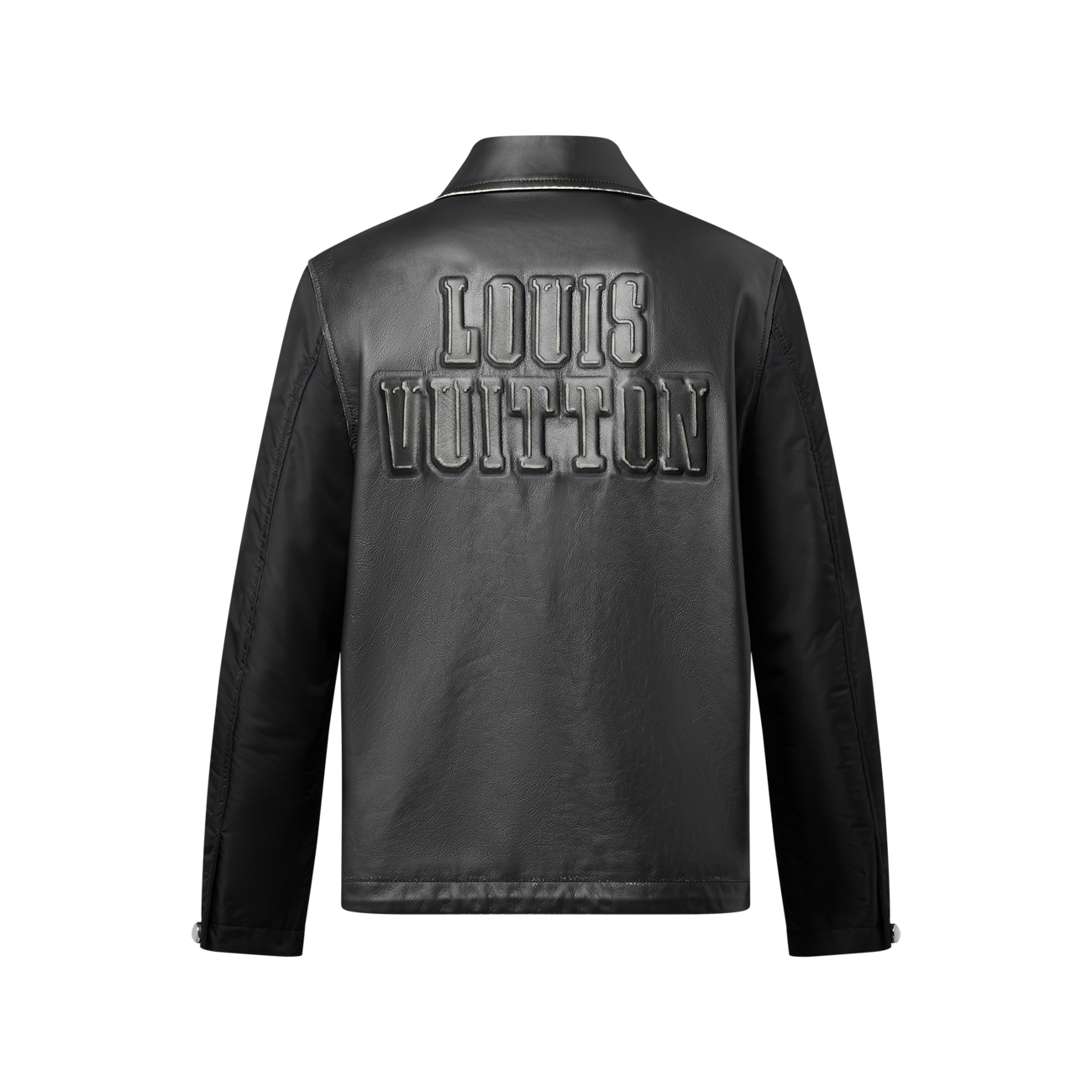 Vintage Effect Leather And Nylon Coach Jacket - Men - Ready-to-Wear ...